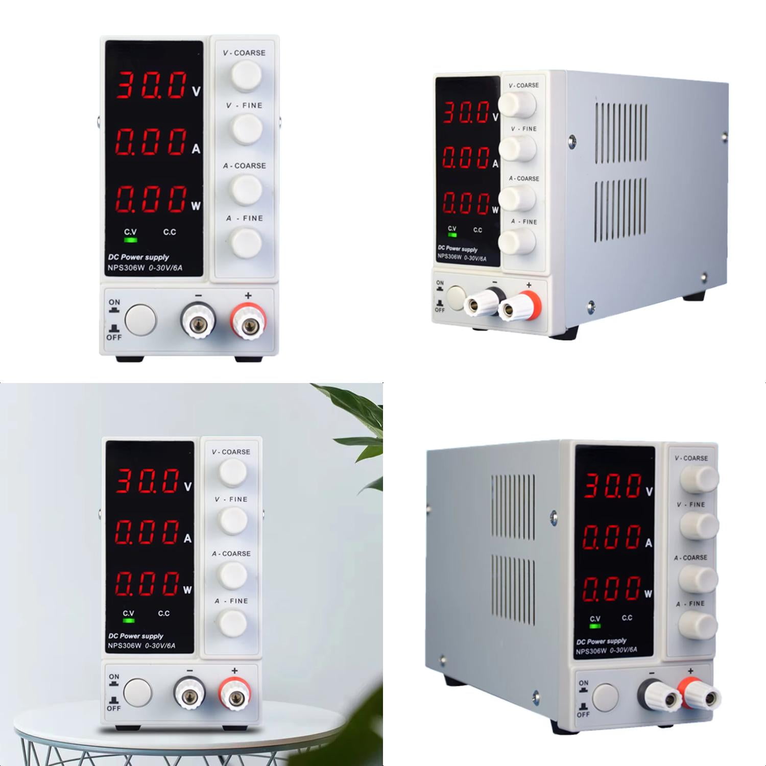 ZNGXYU Adjustable Lab DC Bench Power Supply with LCD Display 0-30V ...