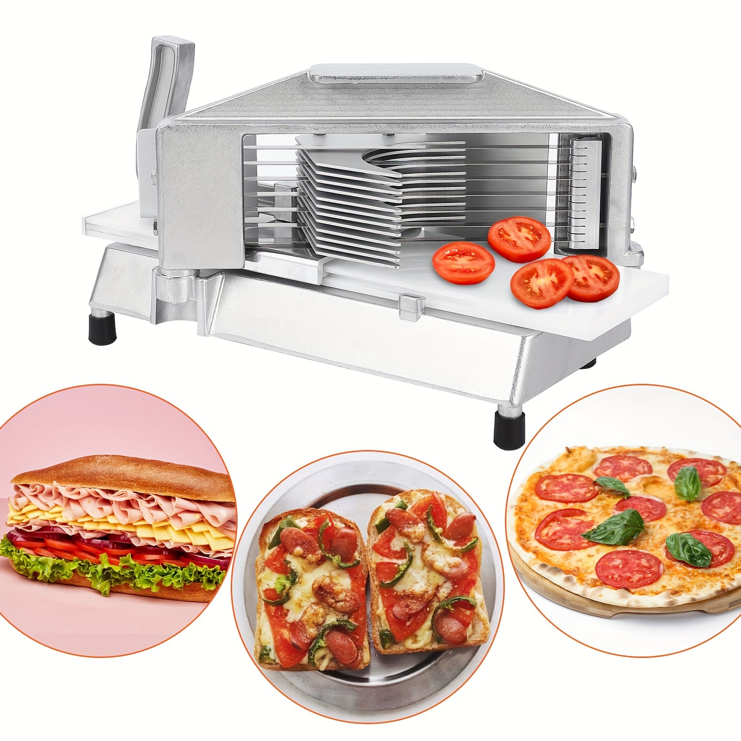 ZNGYXMN Heavy Duty Commercial Tomato Slicer with 3/8” Blade - Efficient ...