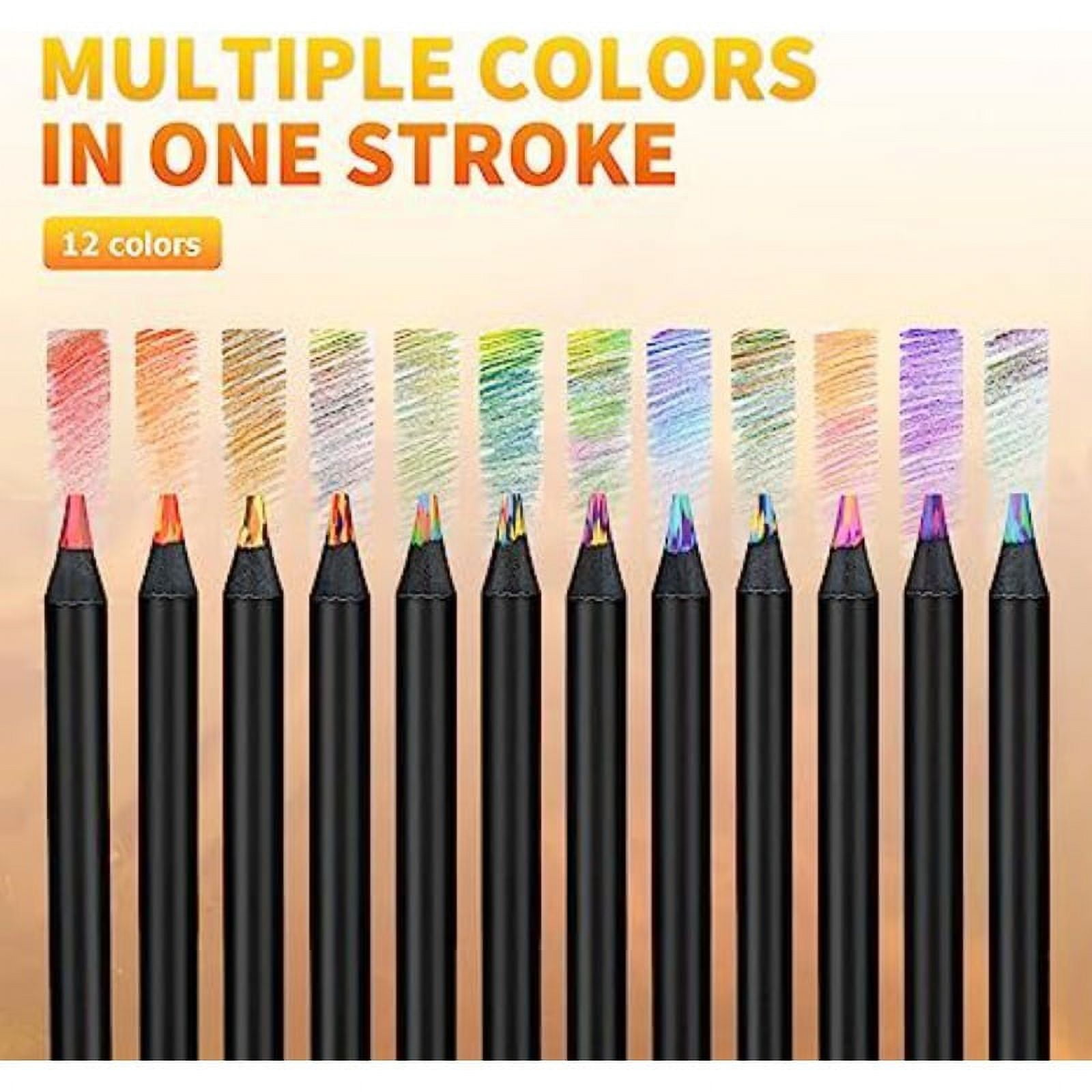 ZNGYXN 12pc Rainbow Magic Markers - Gradient Smudge-Free Colors for ...