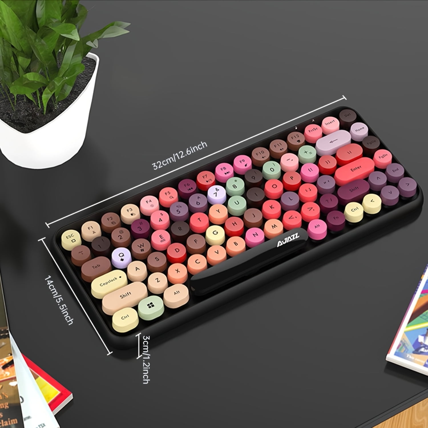 ZNGYXN 308i Wireless BT Keyboard Compact 84 Keys Tablet Keyboard ...