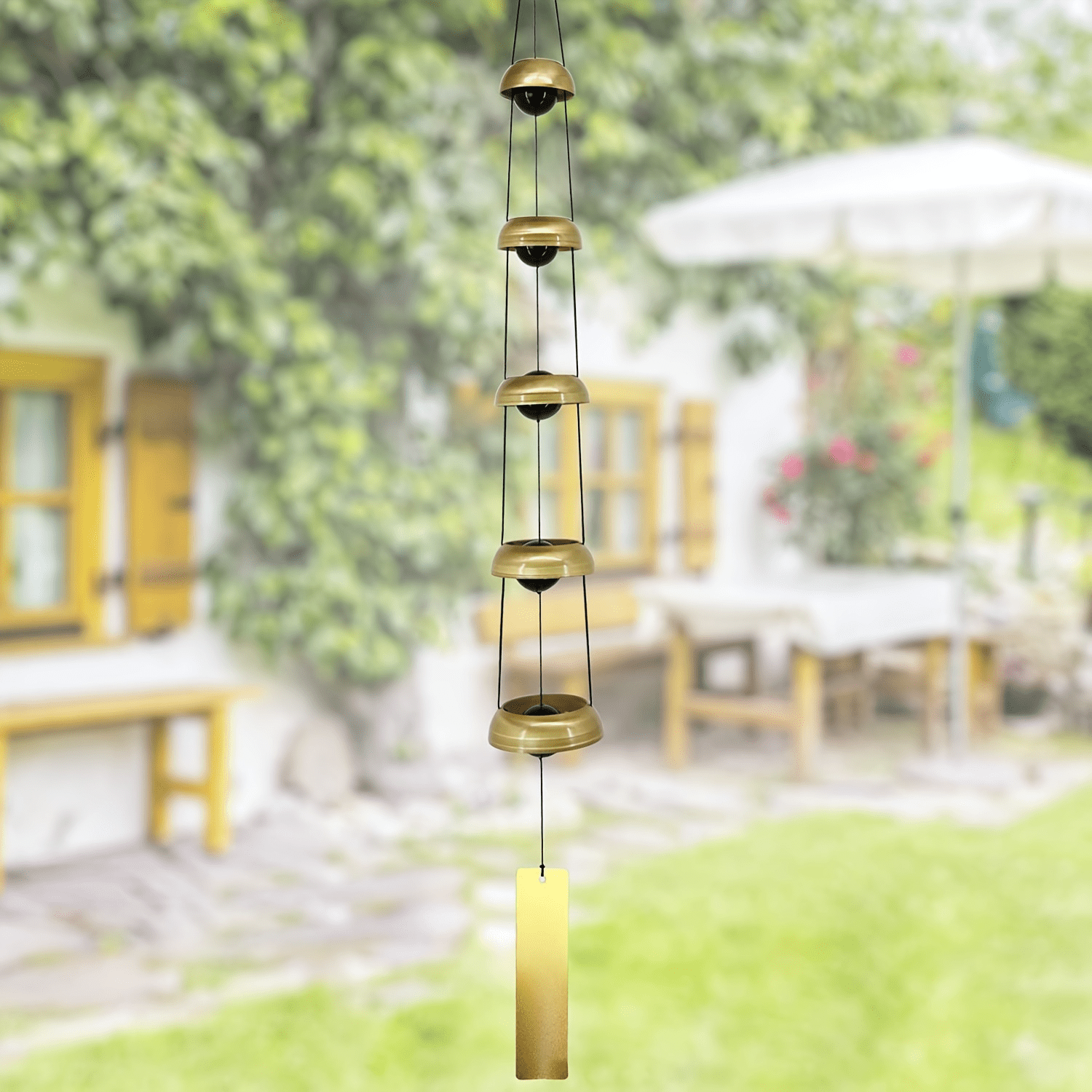 ZNGYXN Handcrafted Copper Wind Chimes - Temple Style Feng Shui Decor ...