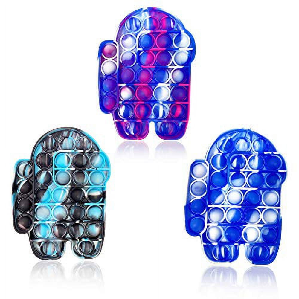 ZNNCO 3PCS Tie-dye Push pop pop Bubble Sensory Fidget Toy, Soft ...