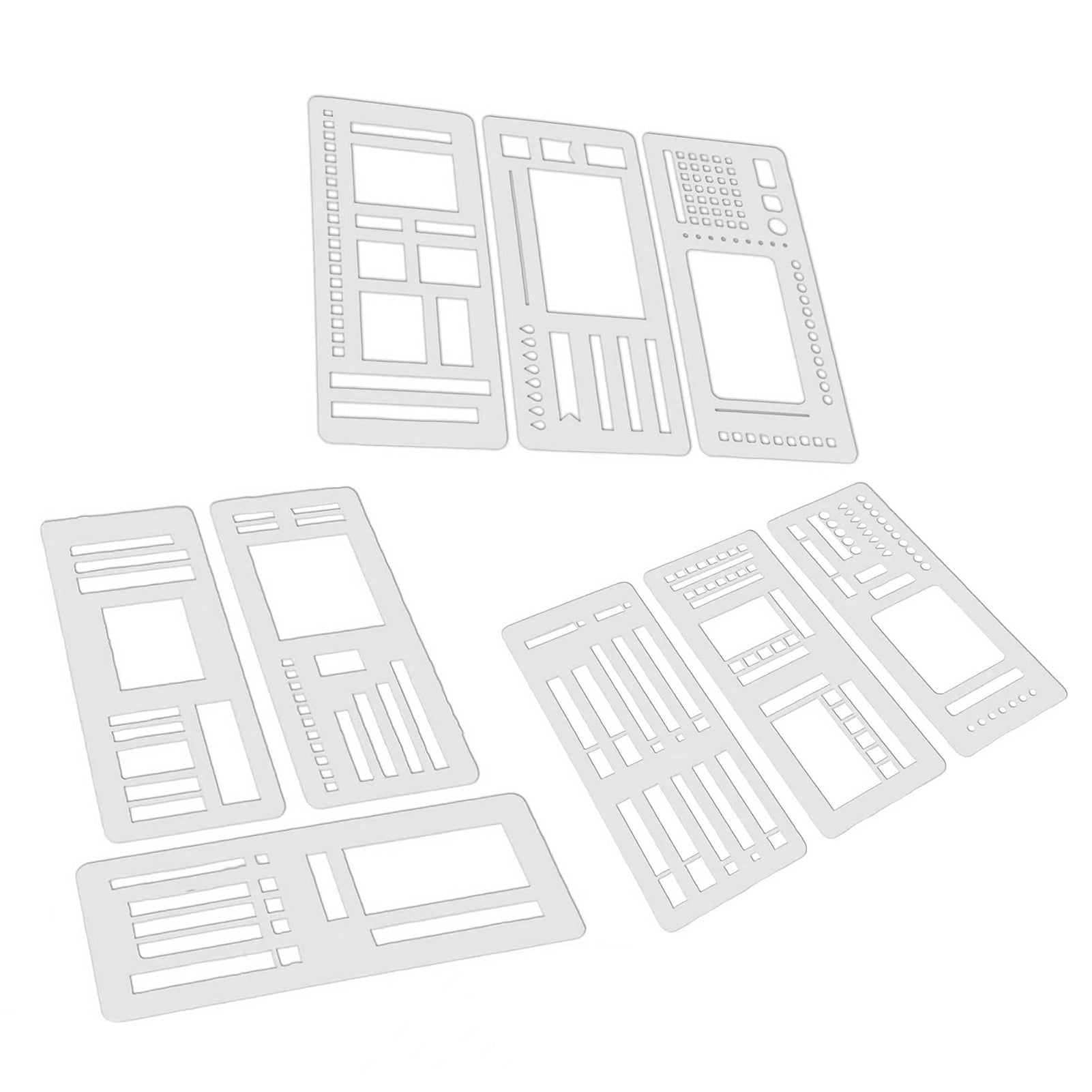 ZNNT 1/2/3 Sets Handmade Flexible Record Template DIY Scrapbooking Dot ...