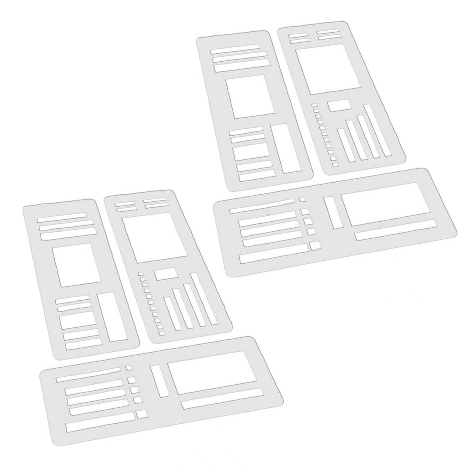 ZNNT 1/2/3 Sets Handmade Flexible Record Template DIY Scrapbooking Dot ...