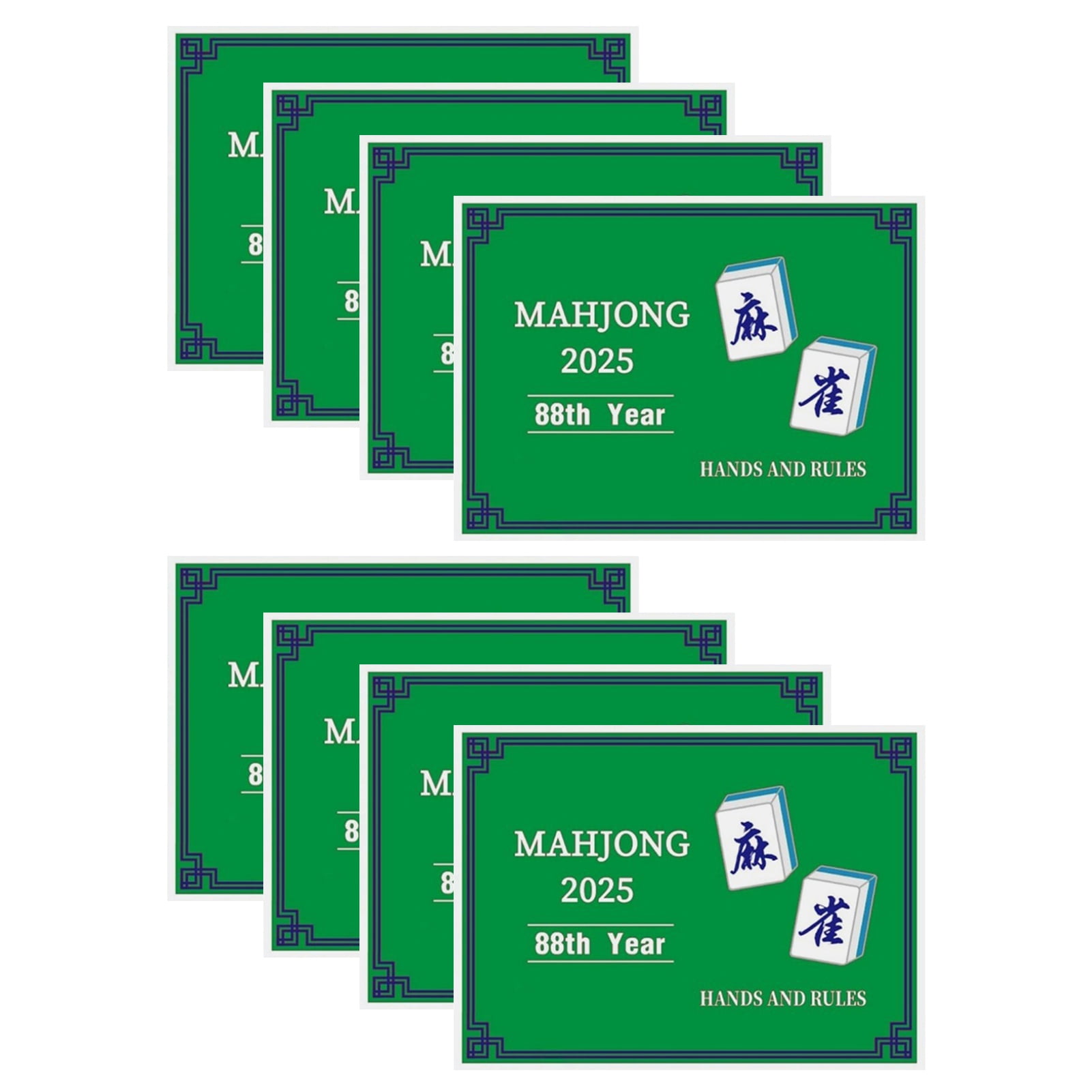 ZNNT 1/2/4/8/10Pcs 2025 Mahjong Score Card Mahjong League Official ...