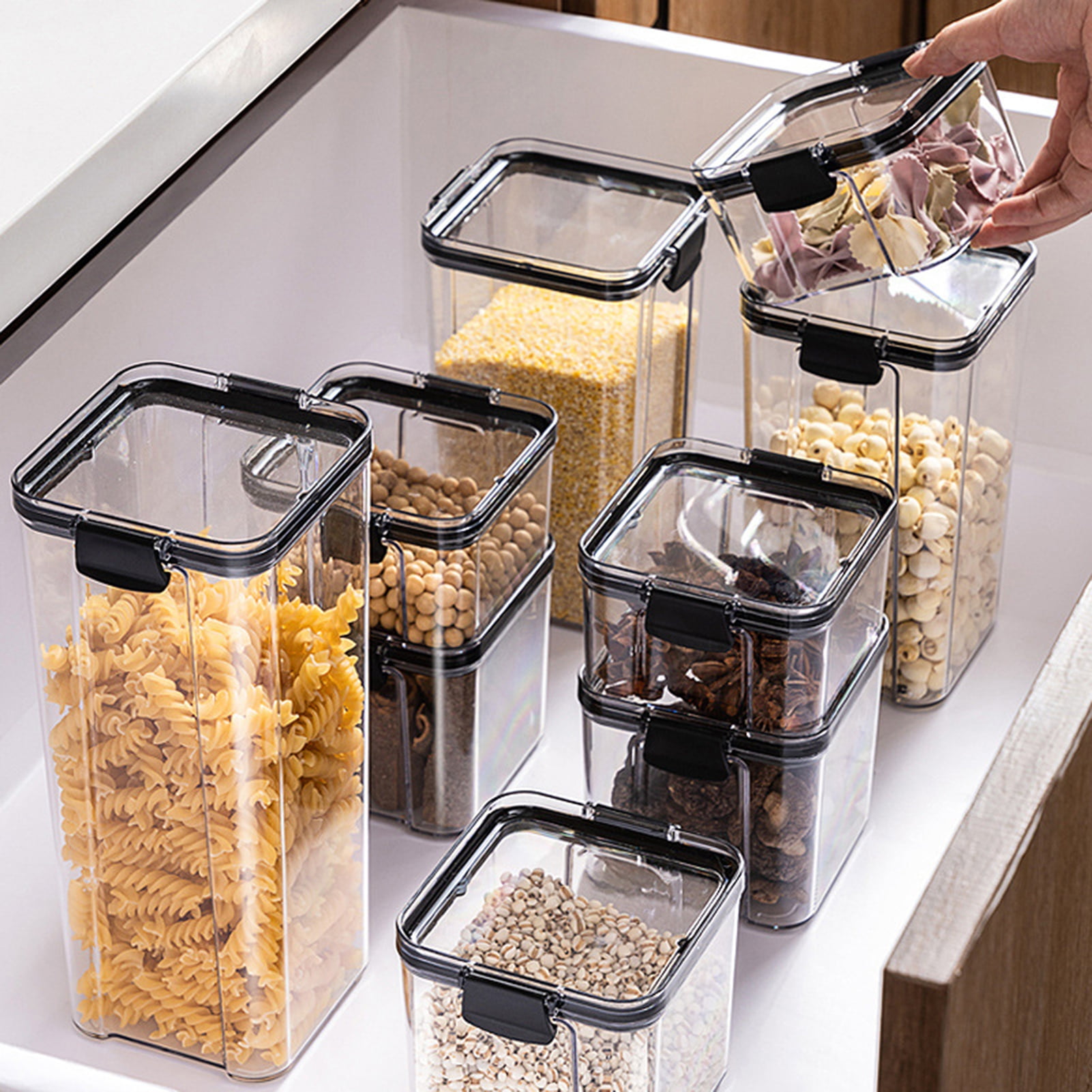 ZNNT 1/5Pcs Sealed Tank Large Capacity Food Grade BPA Free Transparent ...