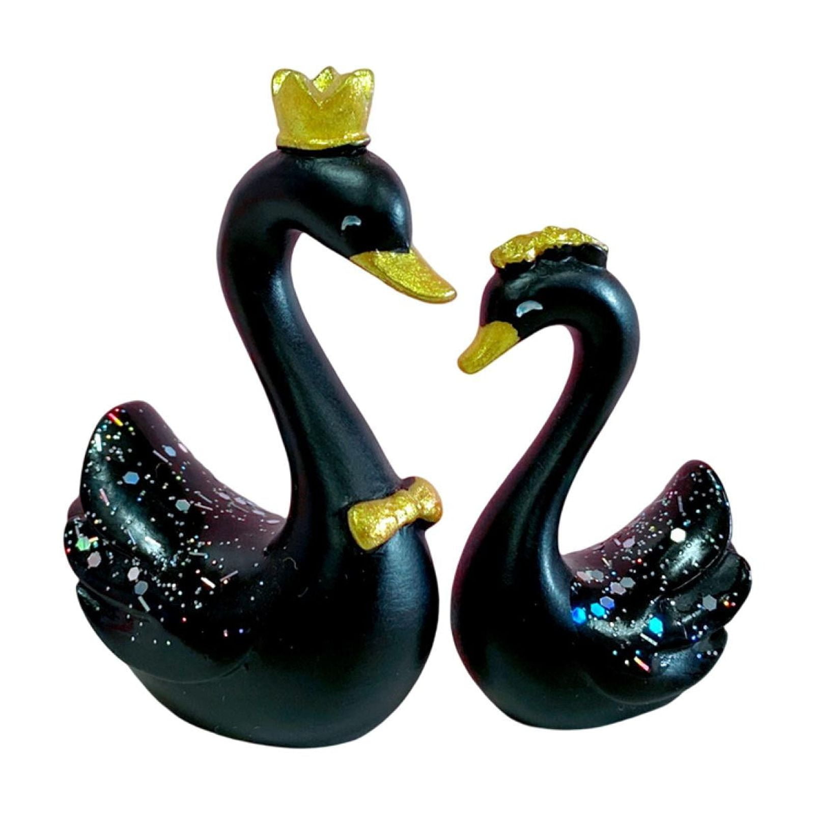 ZNNT 1 Pair Swan Desktop Ornaments Artwork Realistic Shape Smiling ...