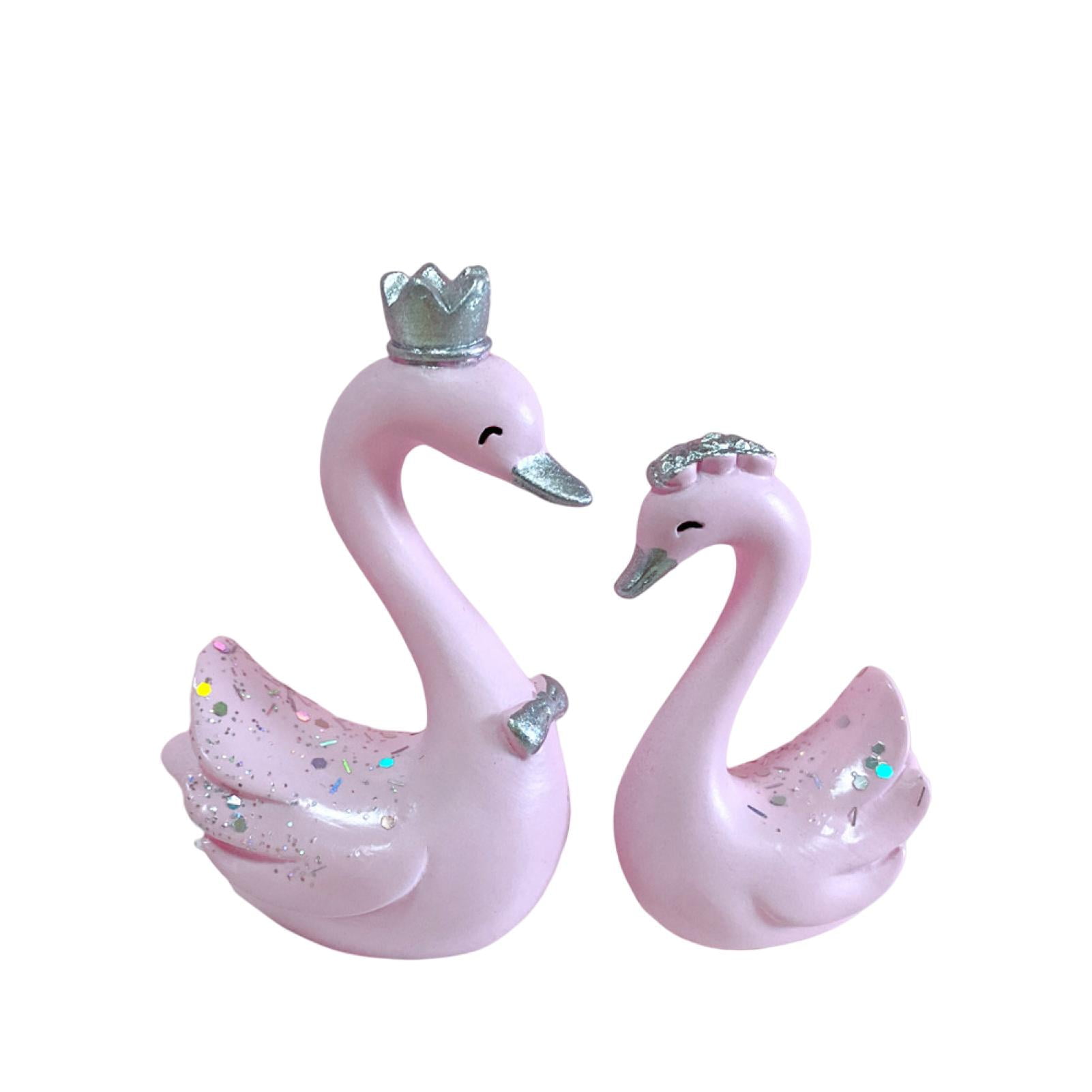 ZNNT 1 Pair Swan Desktop Ornaments Artwork Realistic Shape Smiling ...
