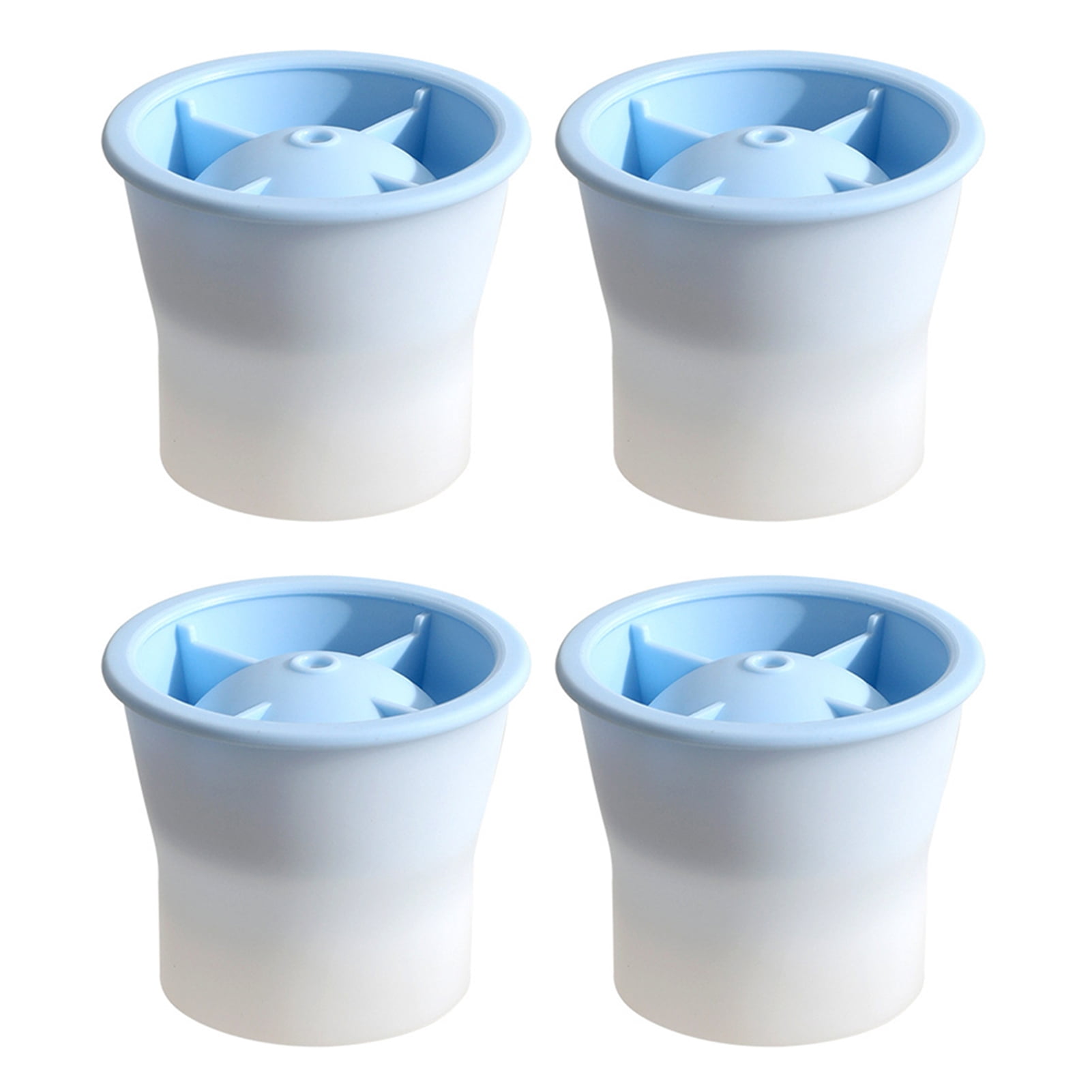 ZNNT 4Pcs Sphere Ice Cube Mold Maker with Lids Easy Release Round Ice ...