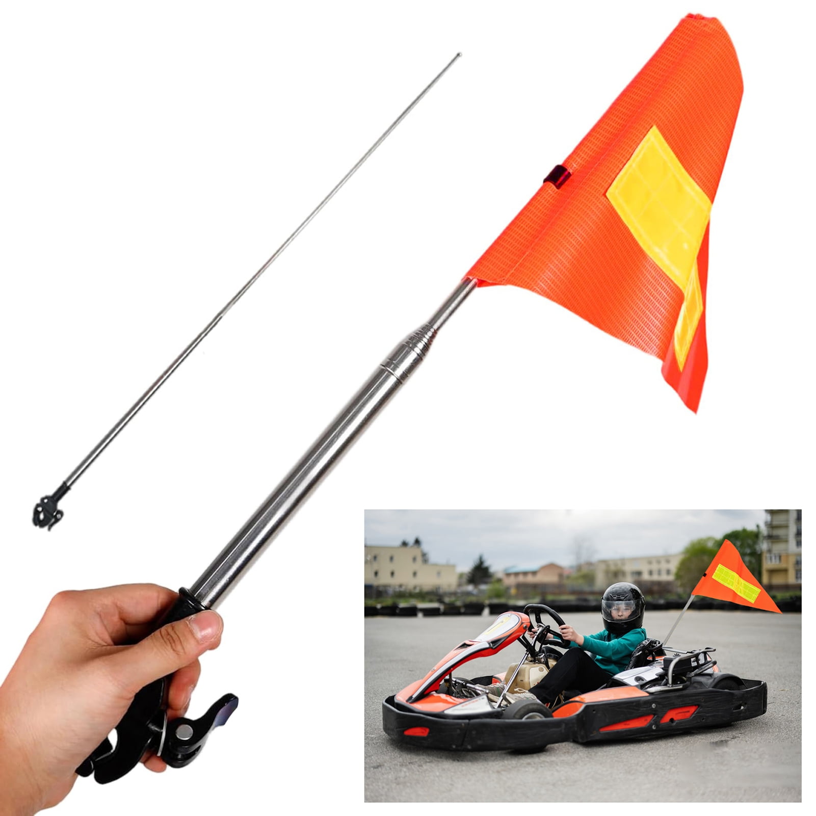 ZNNT Bike Flag Bike Safety Sign Kids Bike Highly Visible Safety Sign ...