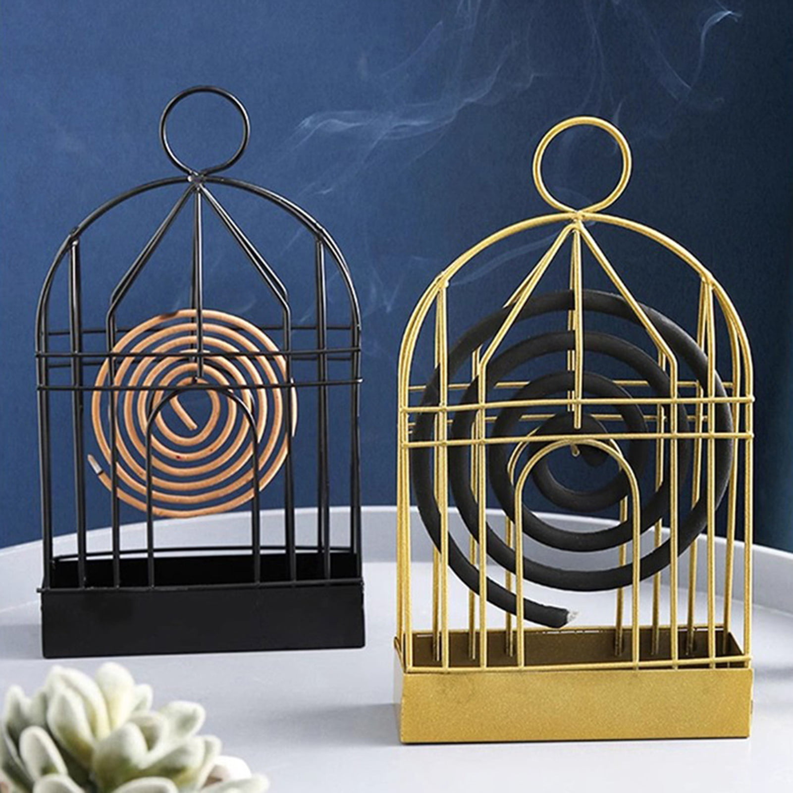 ZNNT Bird Cage Incense Coil Holder with Ash Catcher Tray Repellent ...