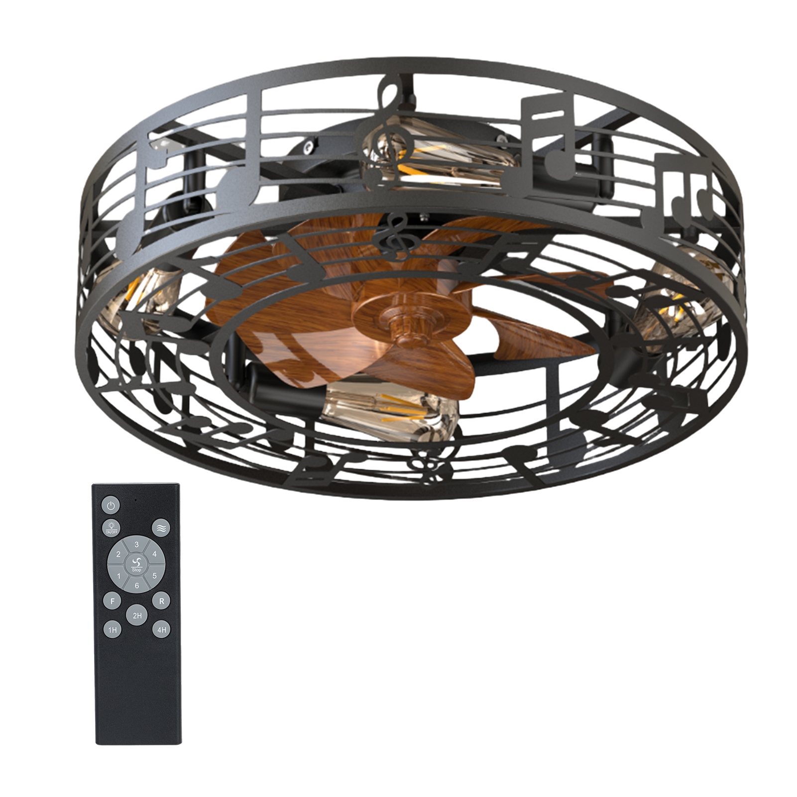 ZNNT Ceiling Fan with Light, 20" Ceiling Fan with Remote Control ...