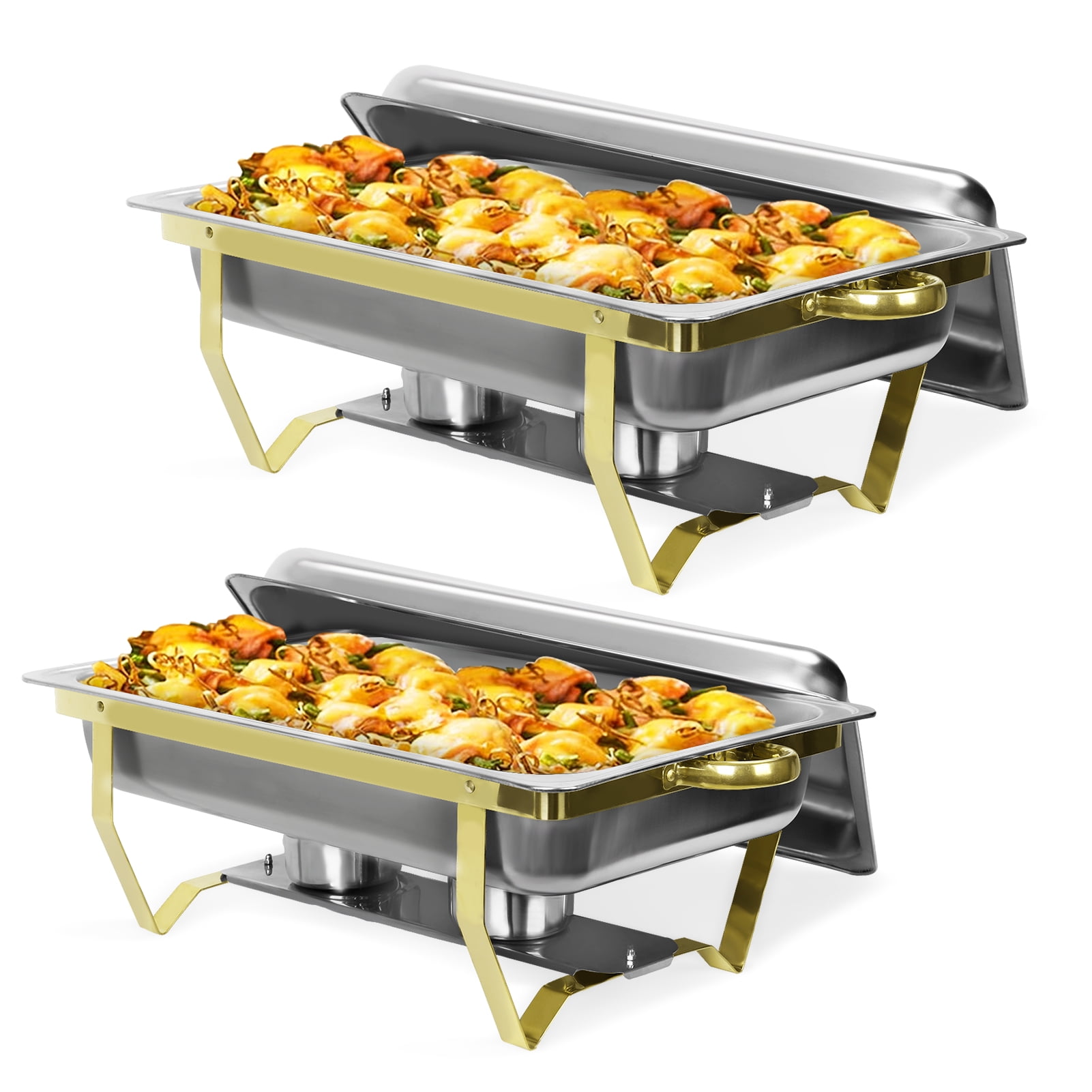 ZNNT Chafing Dish Buffet Set 2 Pack, Stainless Steel Chafing Dishes for ...