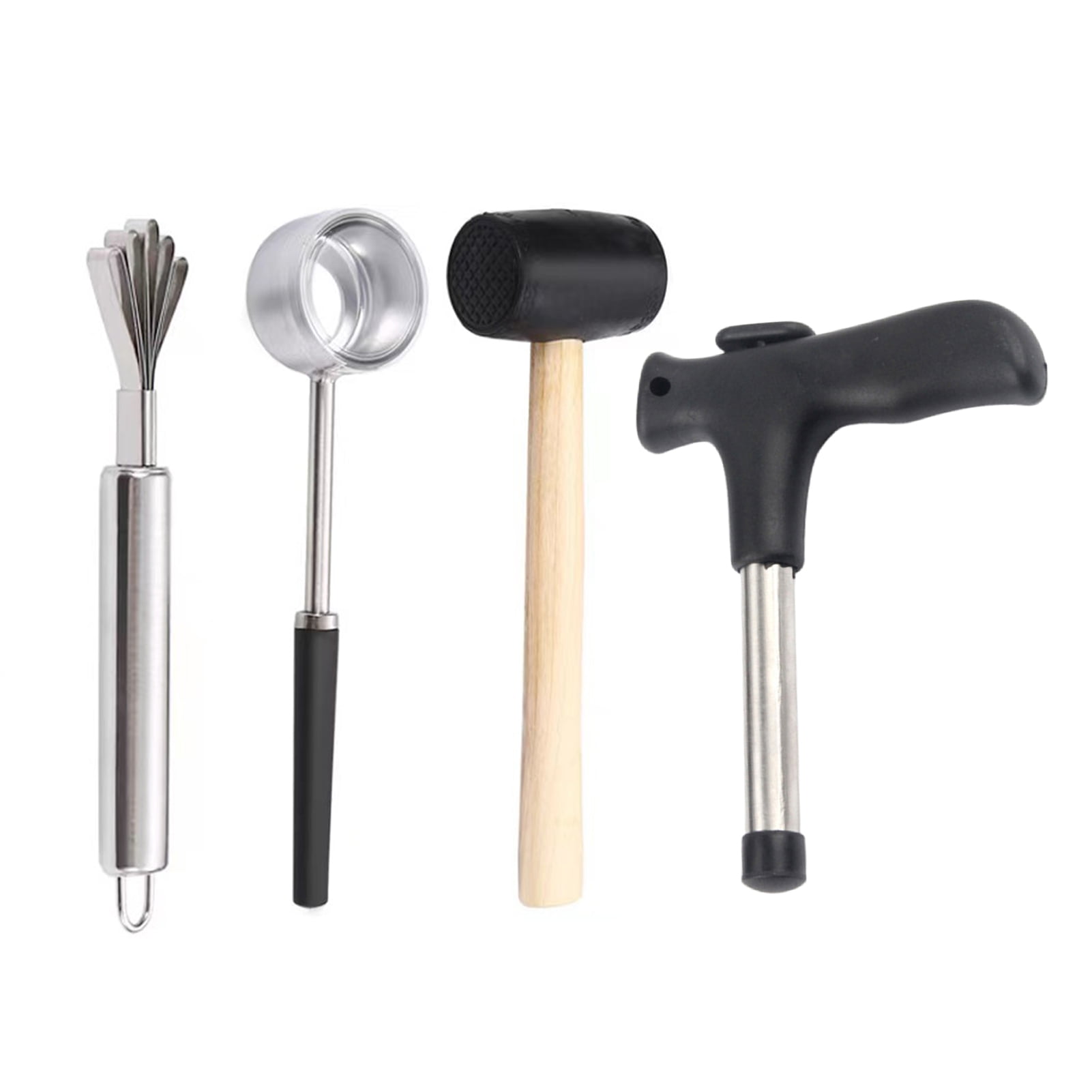 ZNNT Coconut Opener Tool Set Stainless Steel Coconut Meat Scraper ...