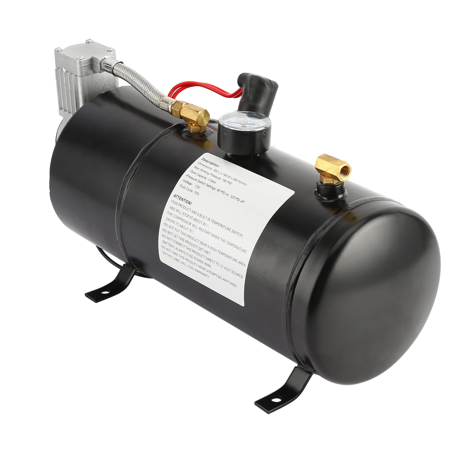 ZNNT DC12V Air Compressor Large Air Volume Pressure Switch Metal On ...