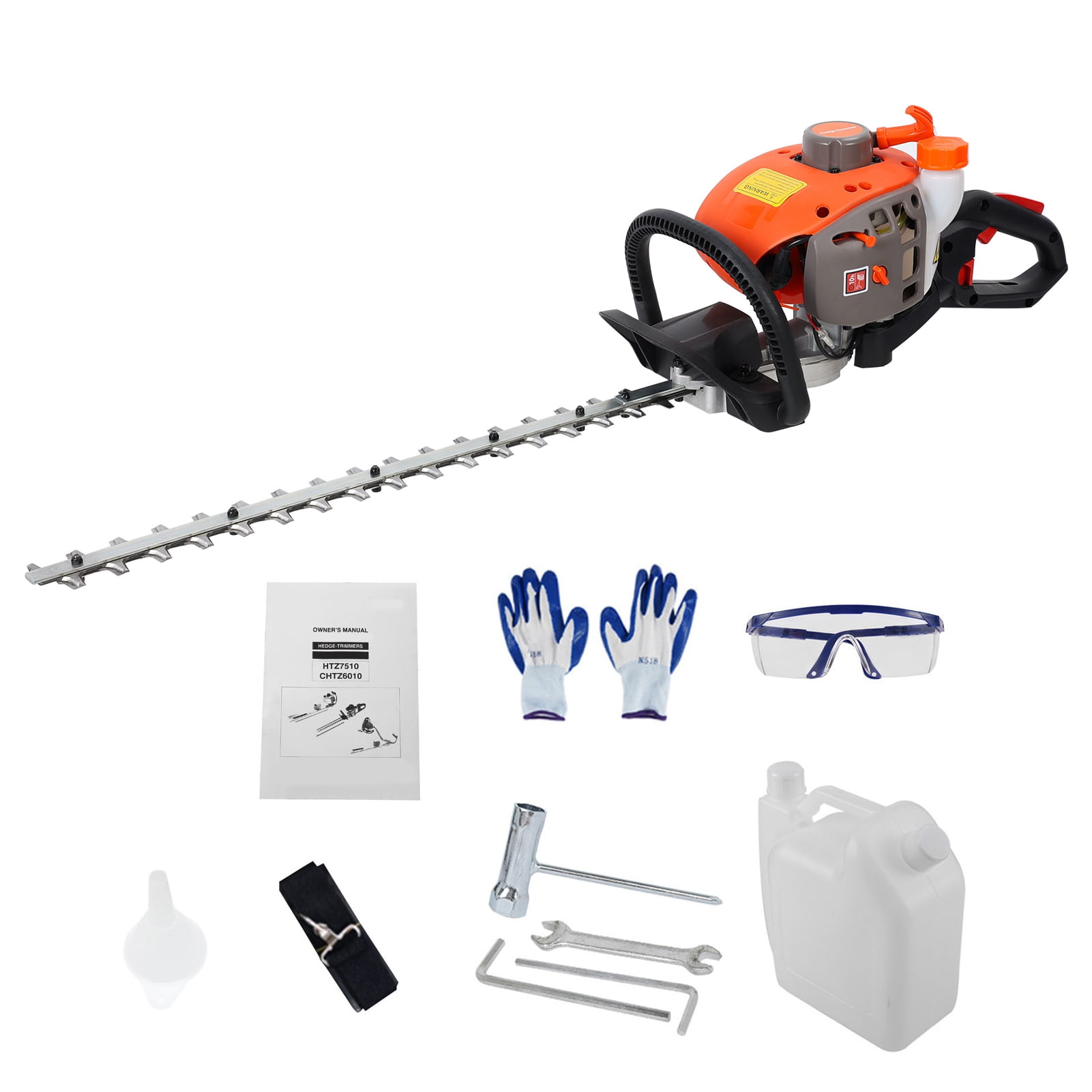 ZNNT Dual Sided Hedge Trimmer, 26CC Gas Powered Weed Trimmer, Cordless Hedge Trimmer, 2-Stroke ...