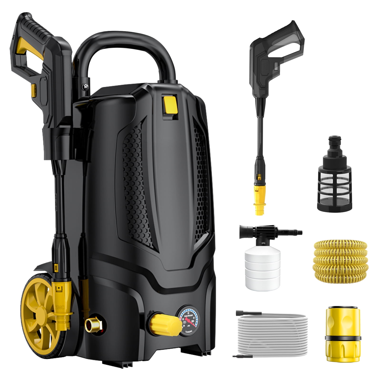 ZNNT Electric Pressure Washer, 1600 PSI, Max. 1.4 GPM Power Washer for ...