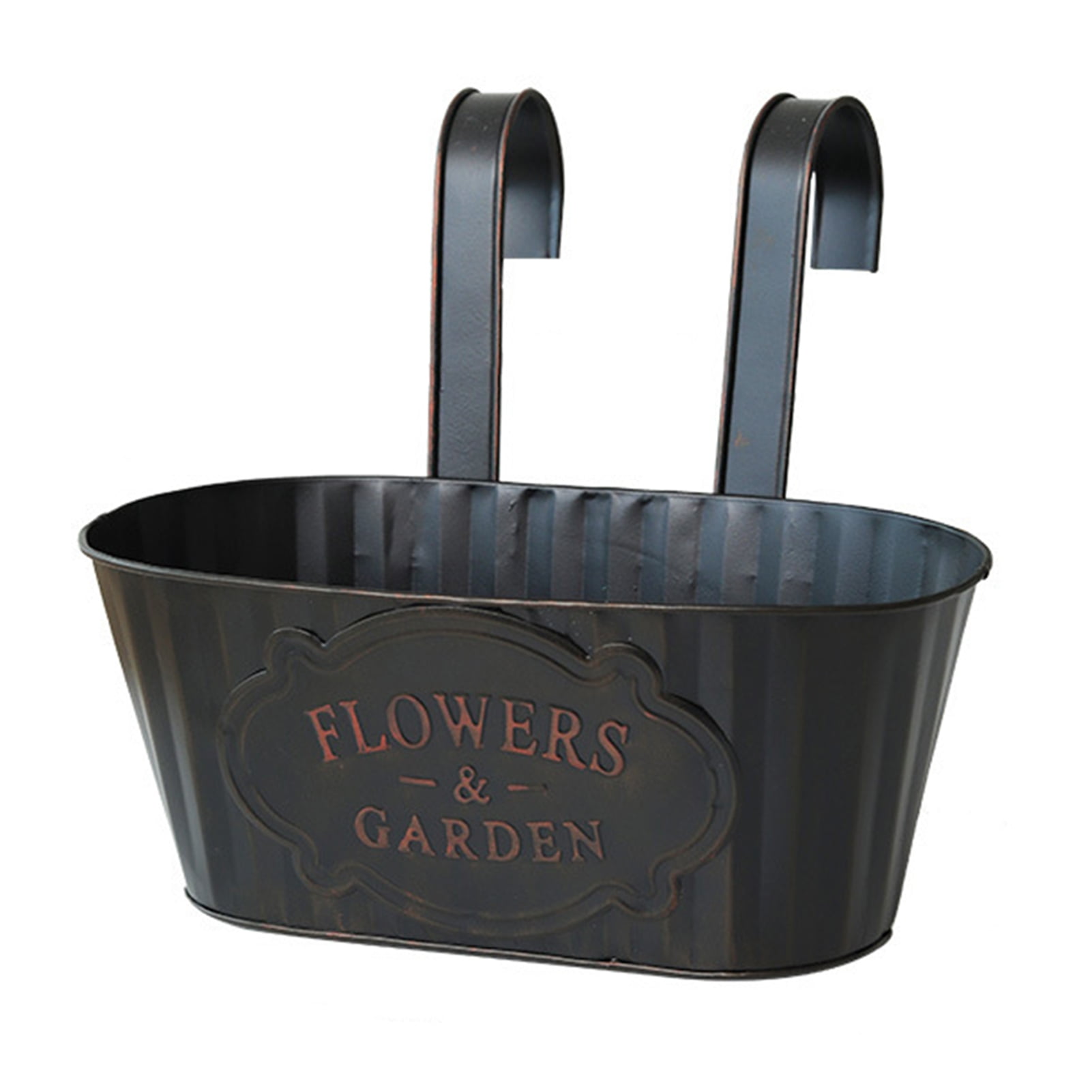 ZNNT Over Fence Planters Metal Hanging Flower Pots Railing Fence ...