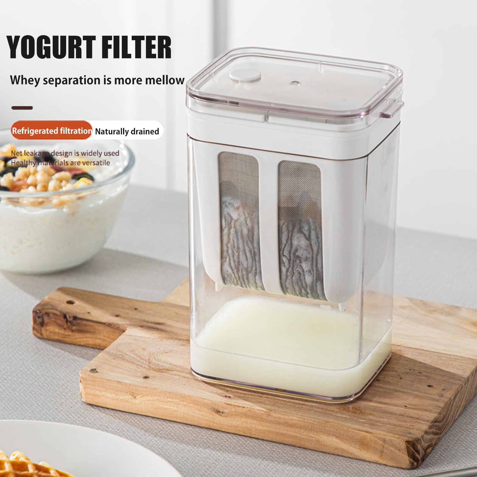 ZNNT Greek Yogurt Maker & Cheese Strainer BPA-Free Yogurt Filter with ...