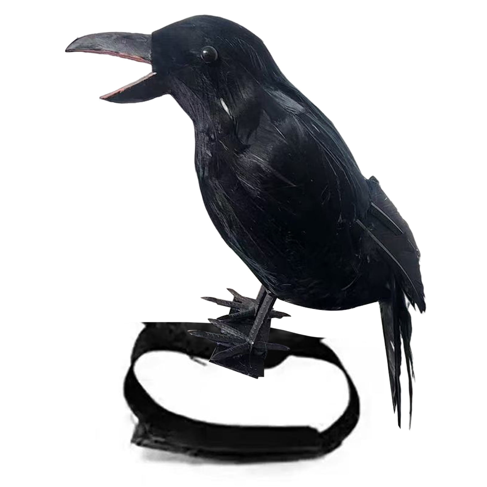 ZNNT Halloween Black Feathered Crow Lifesize Realistic Raven Prop ...