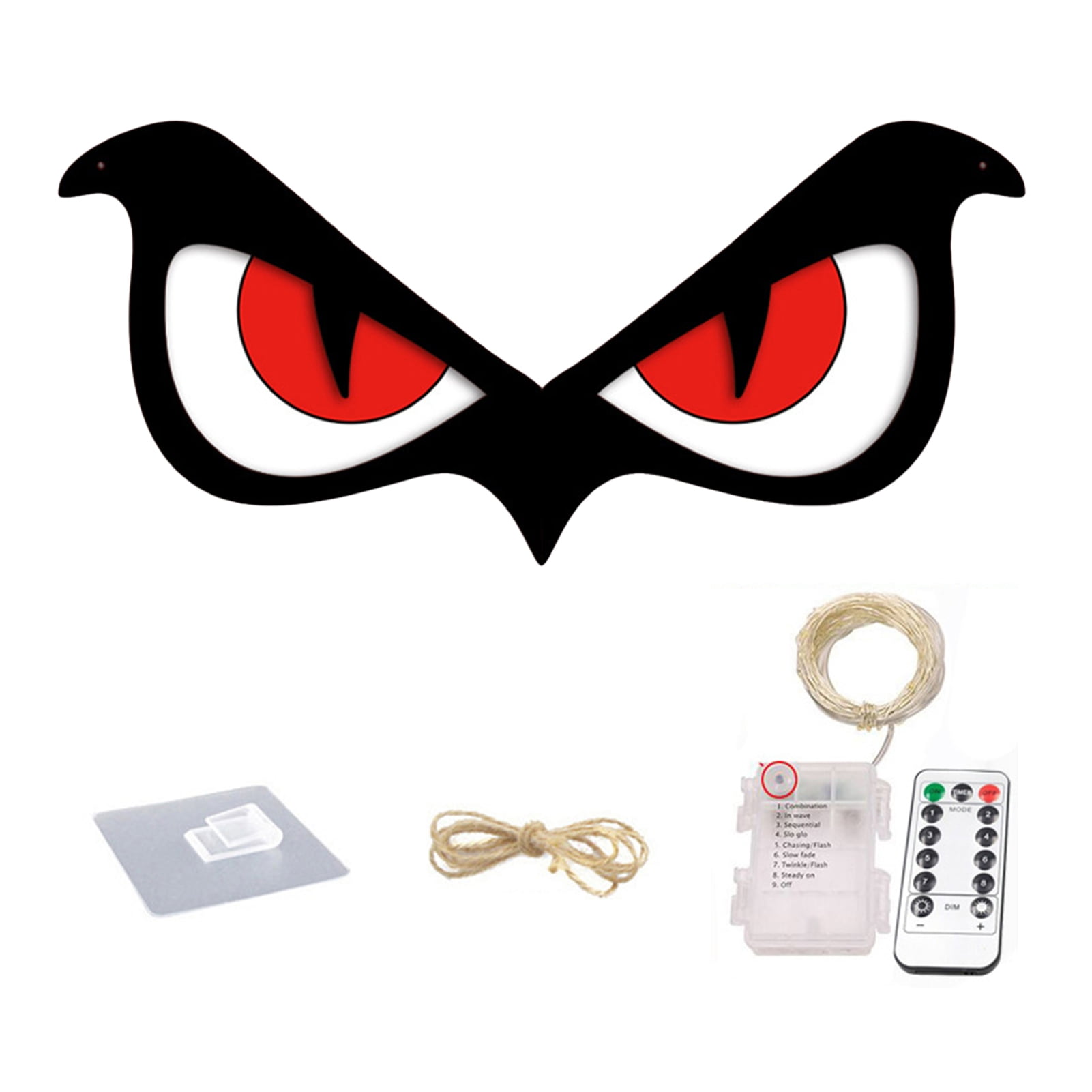 ZNNT Halloween LED Eye Light Decoration Large Wooden Glowing Flashing ...