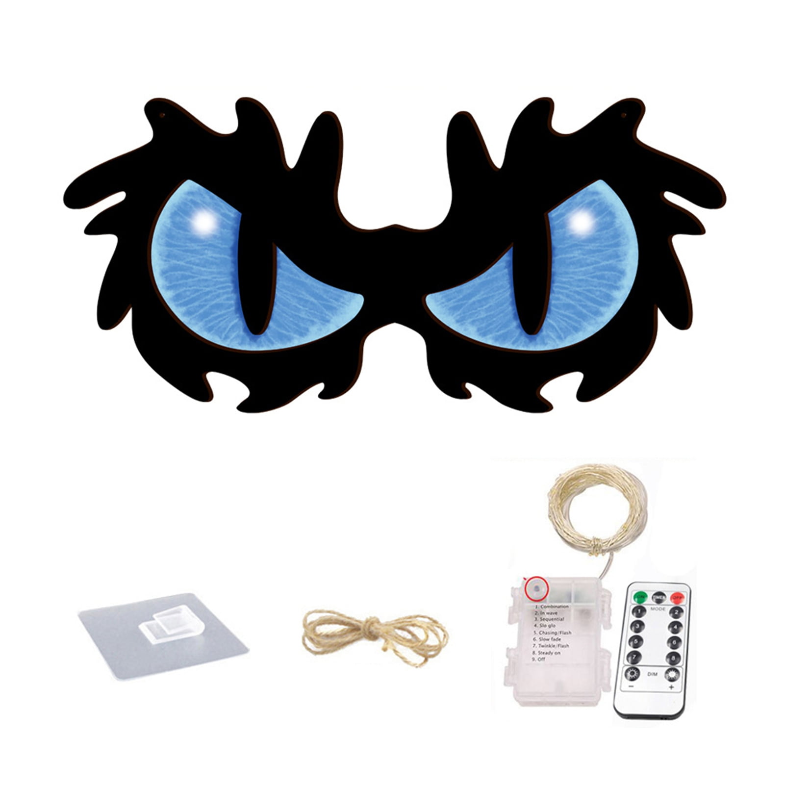ZNNT Halloween LED Eye Light Decoration Large Wooden Glowing Flashing ...
