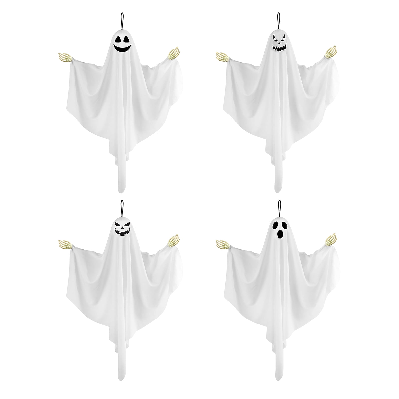 ZNNT Hanging Ghost Decoration Halloween Outdoor Flying White Cloth ...