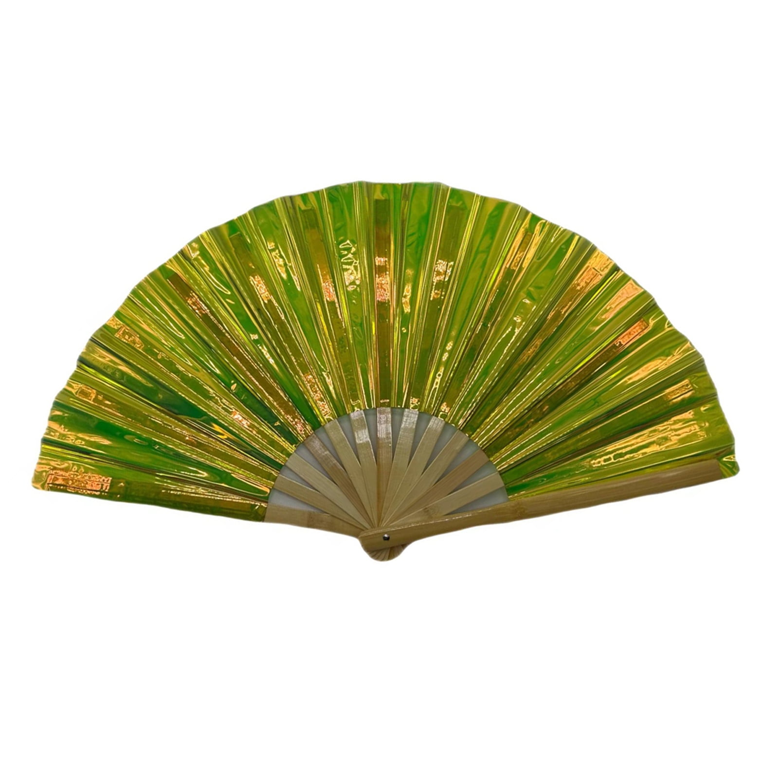 ZNNT Holographic Folding Fan Portable Iridescent Handheld Fan Summer ...