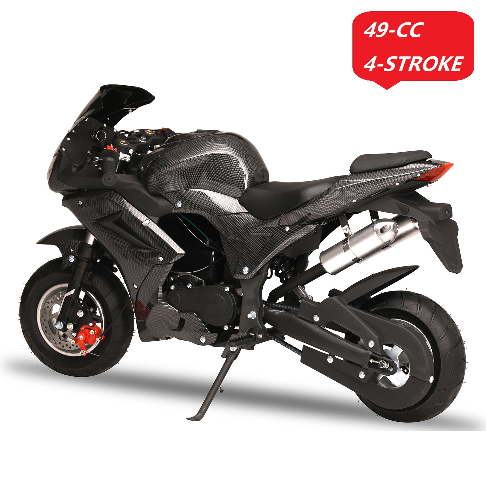 ZNNT Kids Gas 49cc Pocket Bike 4 Stroke Mini Motorcycle Ride-On for ...