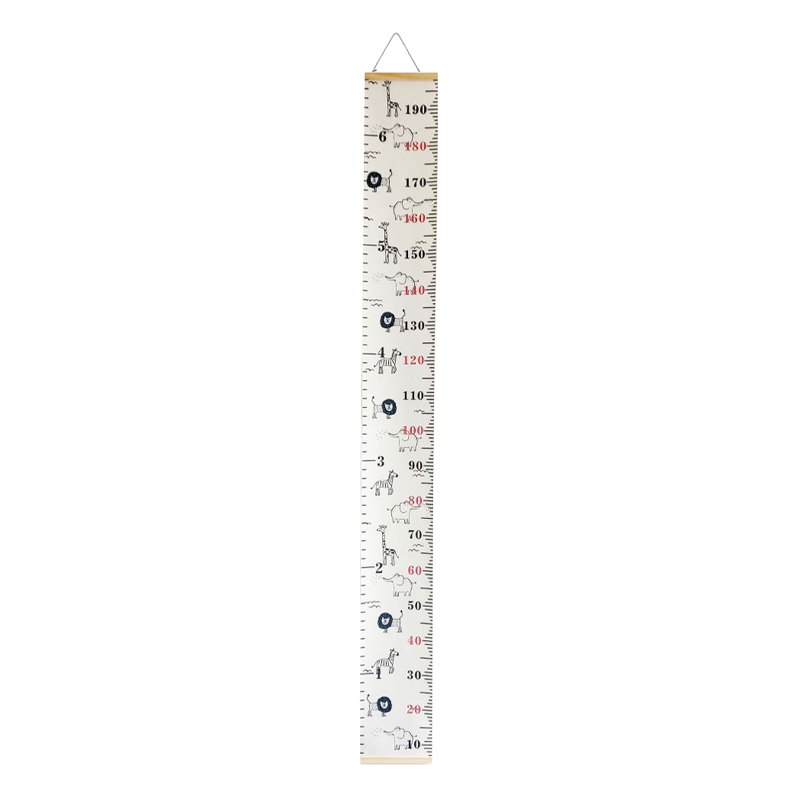 ZNNT Kids Growth Chart Wall Hanging Cartoon Animal Print Height Ruler ...