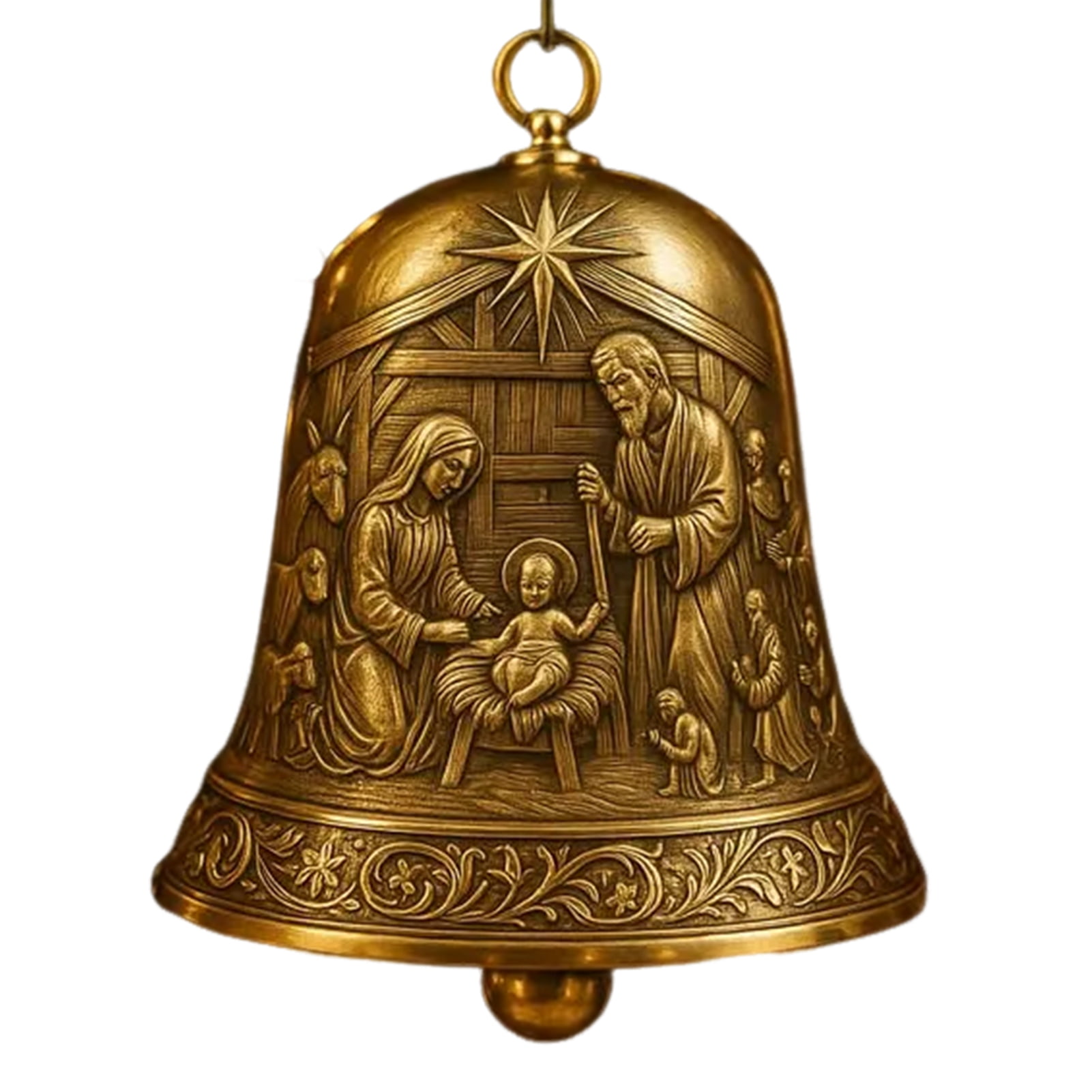 ZNNT Nativity Bell Ornament Christmas Nativity Scene Bell Tree Ornament ...