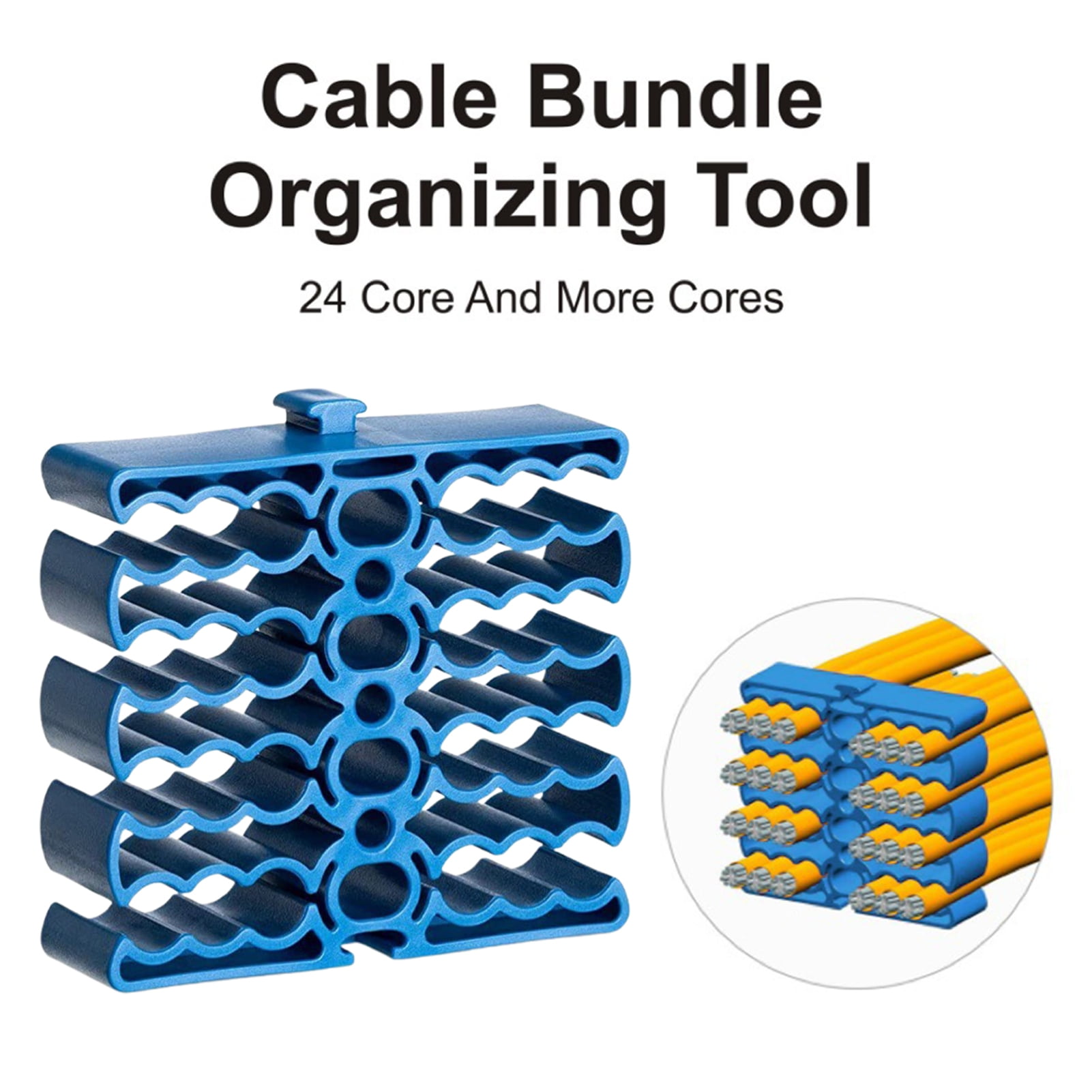 ZNNT Network Cable Organizer 24 Slots Heavy Duty Ethernet Cord ...