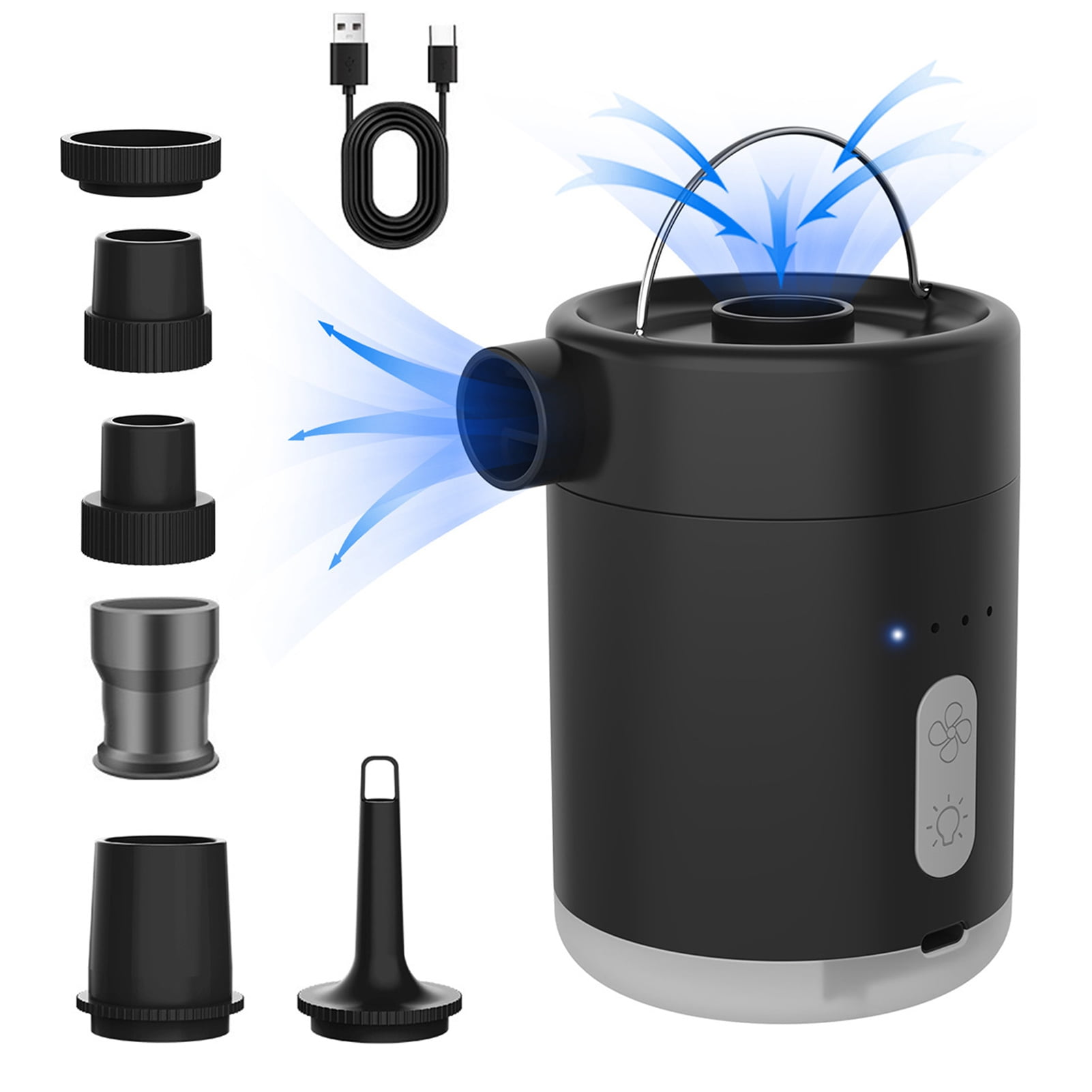 ZNNT Outdoor Multi-function Air Pump with LED Light Portable USB ...