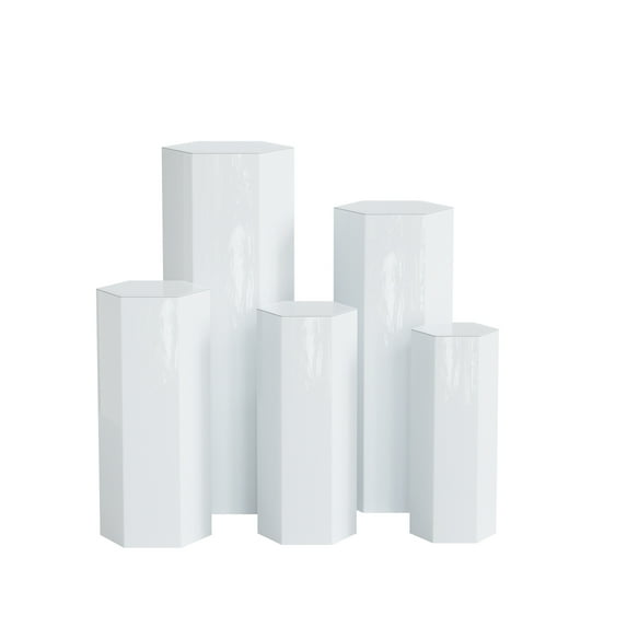 ZNNT Pedestal Stand, Hexagon Pedestal Stands, White Hexagon Pedestal ...