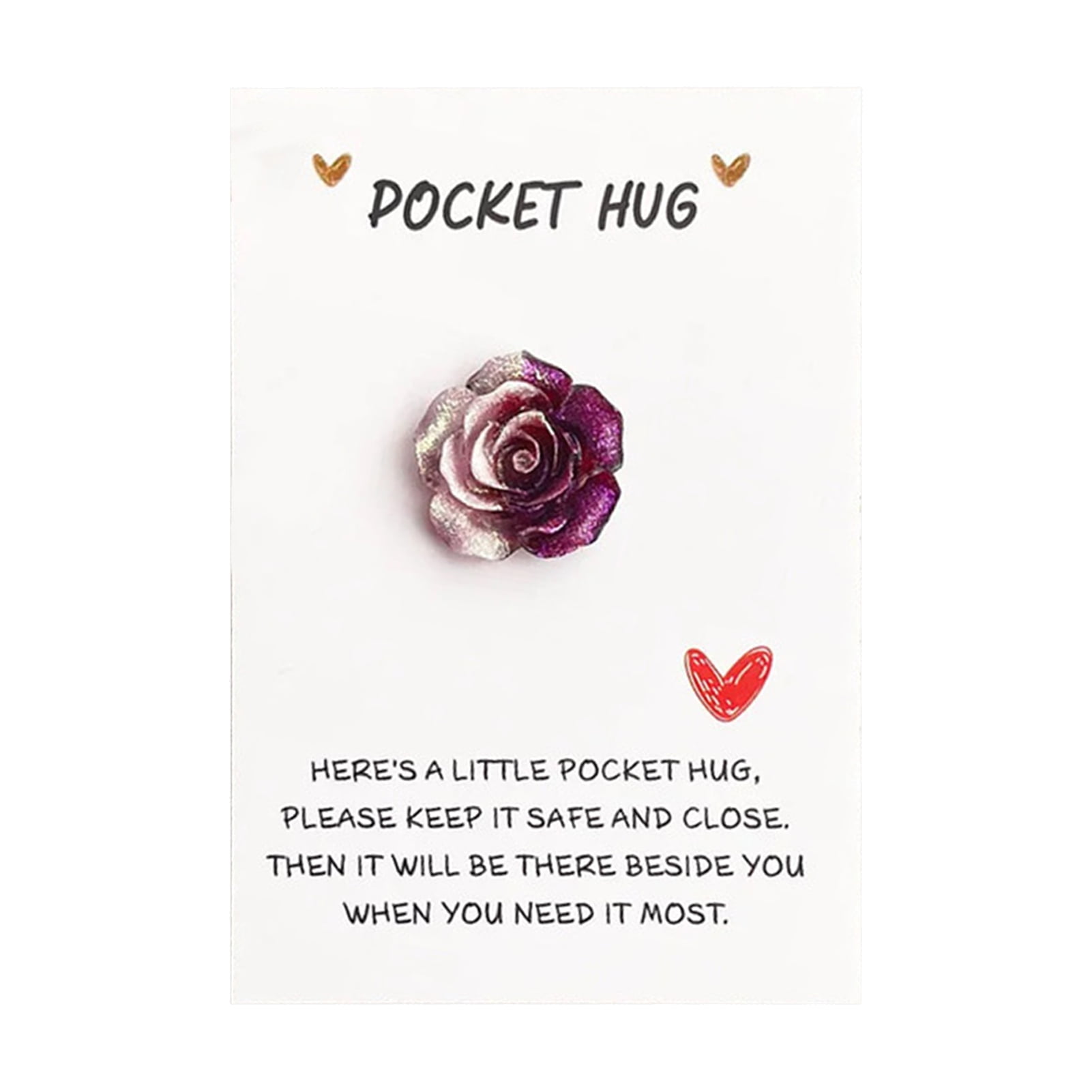 ZNNT Pocket Hug Card with Gradient Rose for Women Men Mini Pocket Hug ...