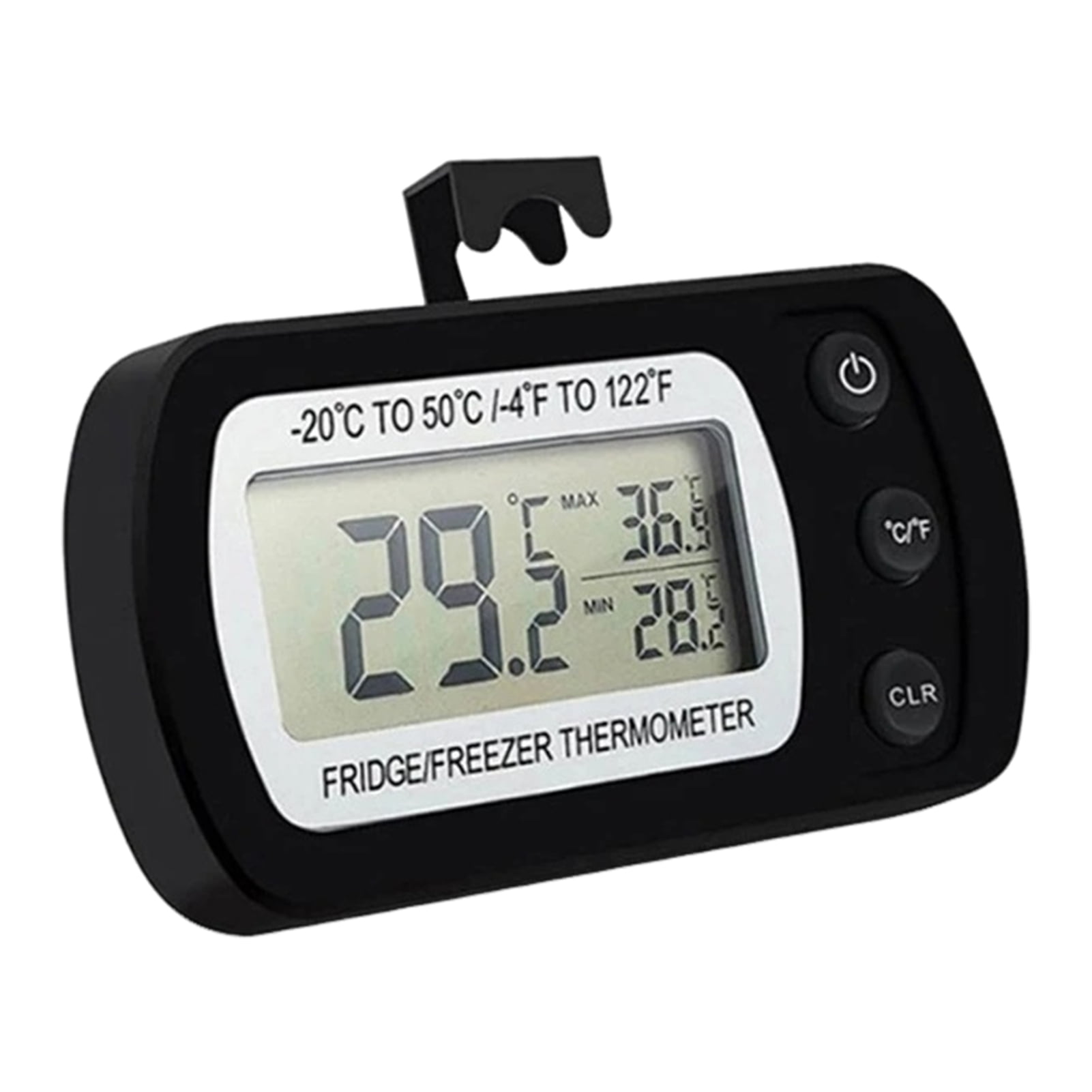 ZNNT Refrigerator Thermometer with LCD Display Waterproof Freezer ...