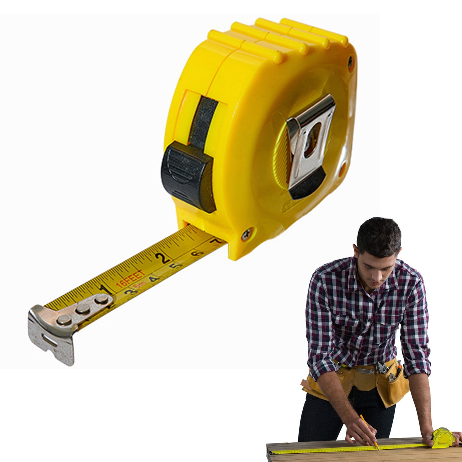 ZNNT Retractable Tape Measure 3/5/7m Self-Locking Tape Measure Easy ...