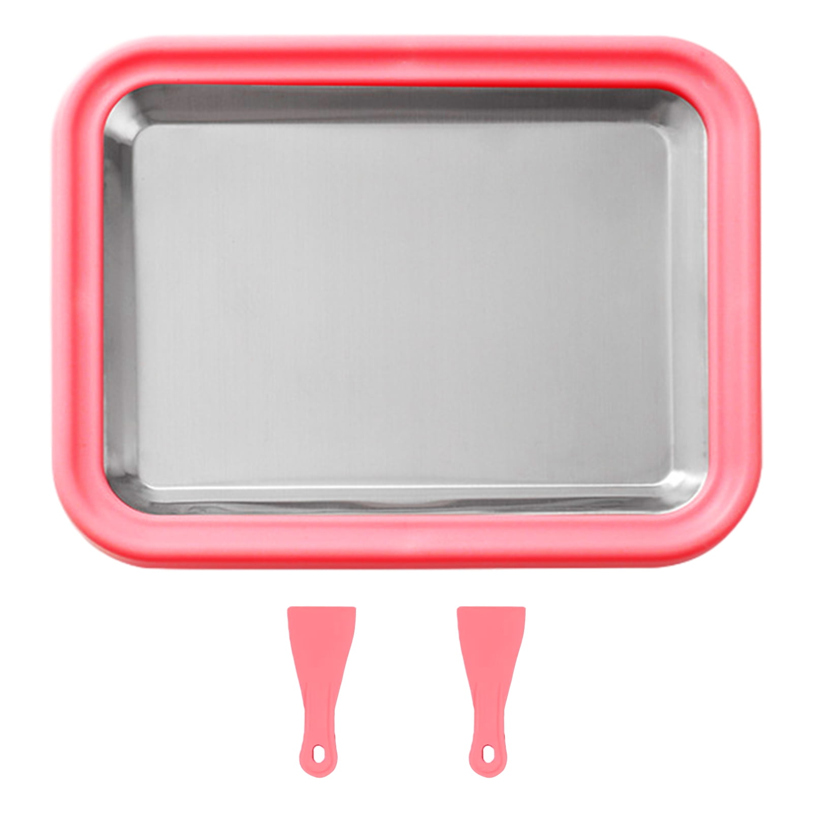 ZNNT Rolled Ice Cream Maker with Scrapers Large Stainless Steel Yogurt ...