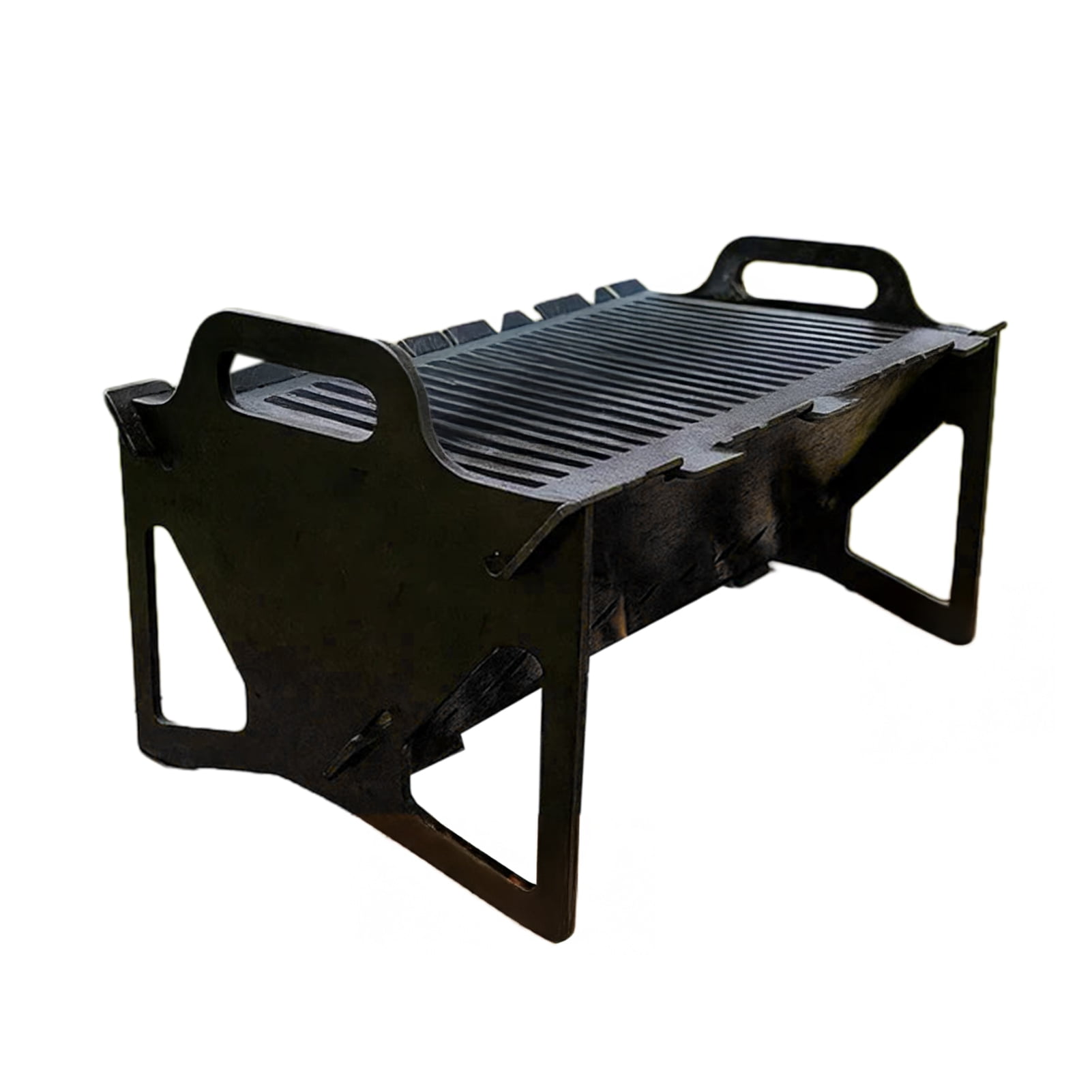 ZNNT Slot Grill Collapsible BBQ Grill Tool-Free Setup Portable Camping ...