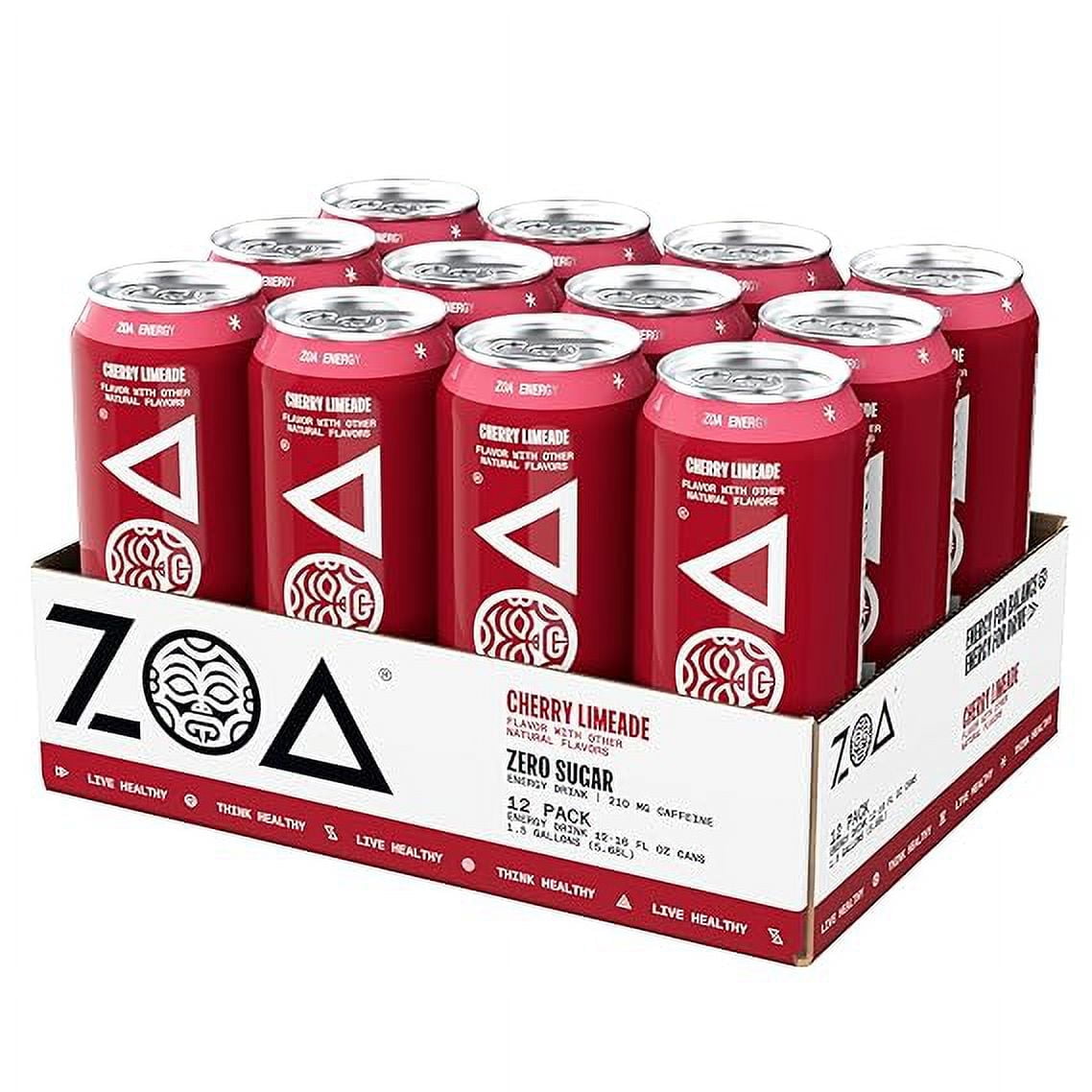 ZOA Zero Sugar Energy Drink, Cherry Limeade - Sugar Free with ...