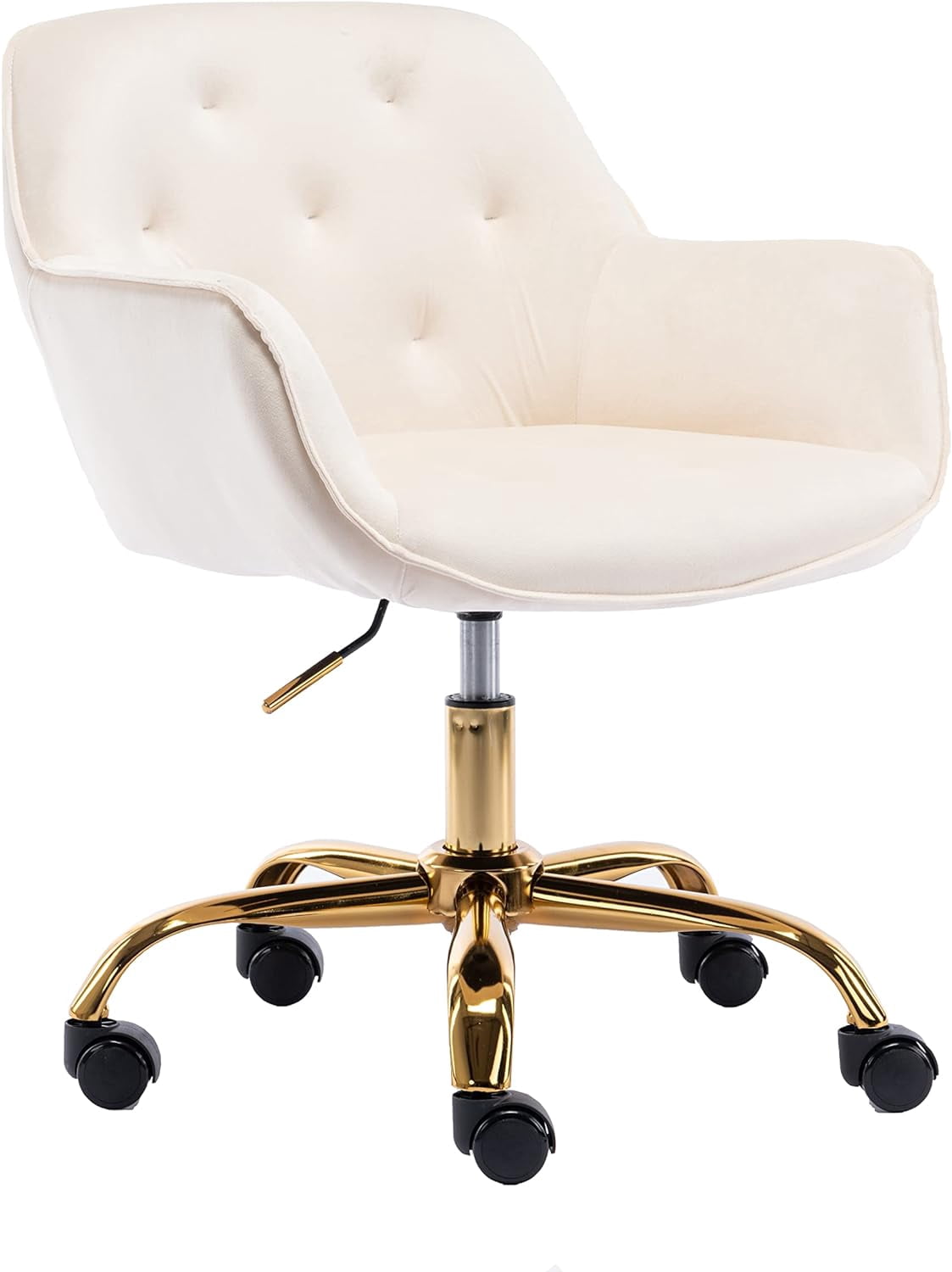 ZOBIDO Home Office Task Chair with Wheels, Cute Modern Upholstered ...