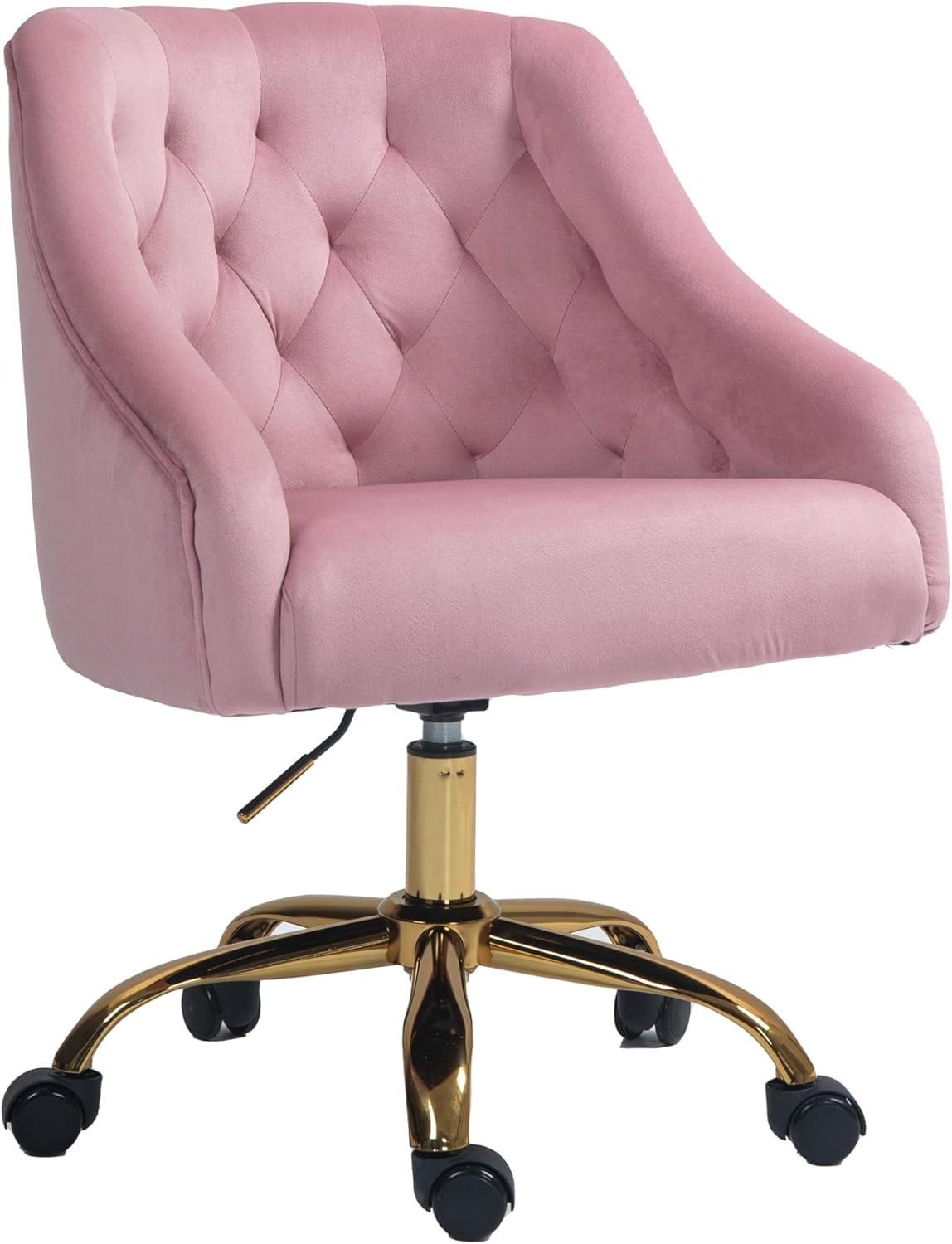 ZOBIDO Home Office Task Chair with Wheels, Cute Modern Upholstered ...