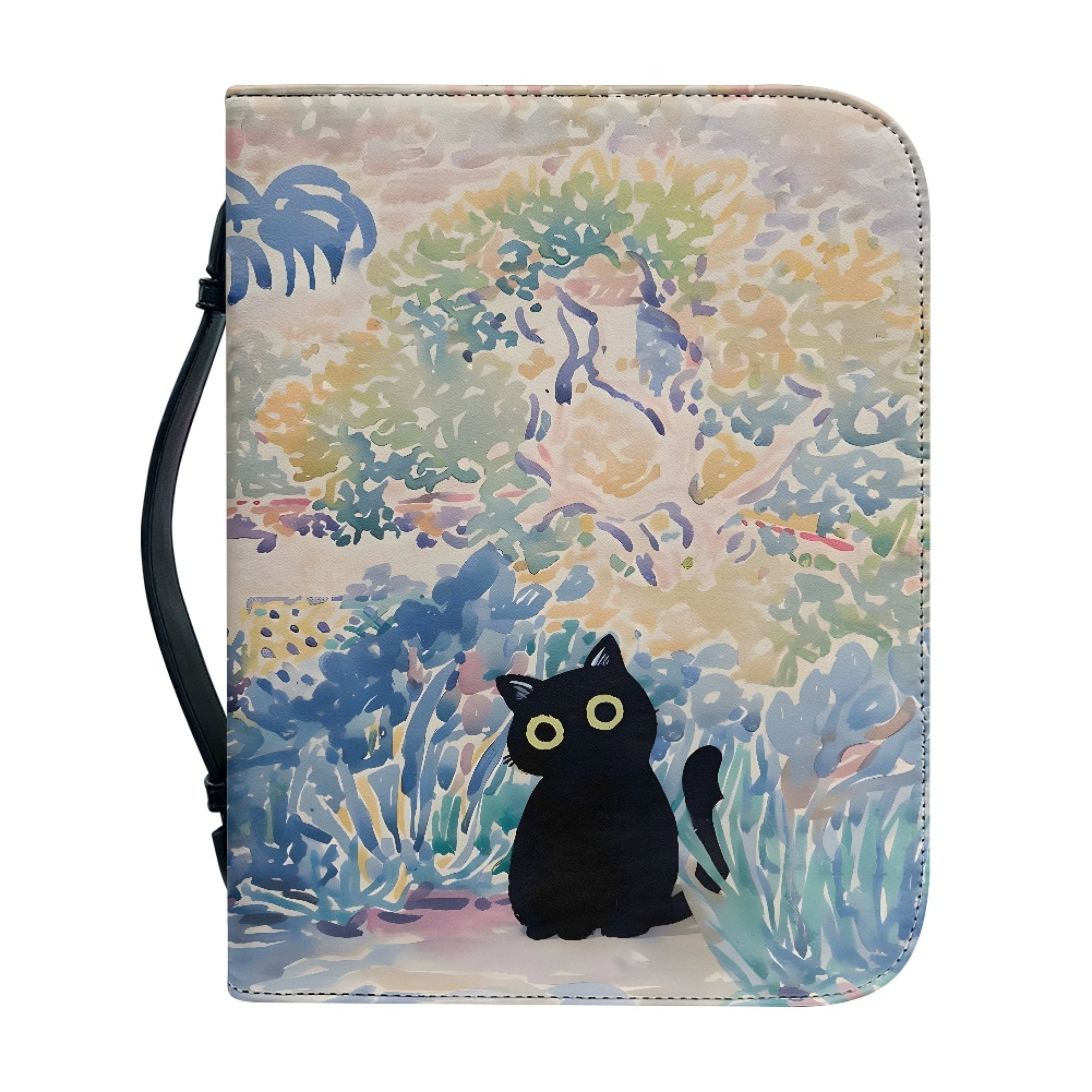 ZOCAVIA Bible Bag Cat Print Bible Covers for Women Men Large Size with ...