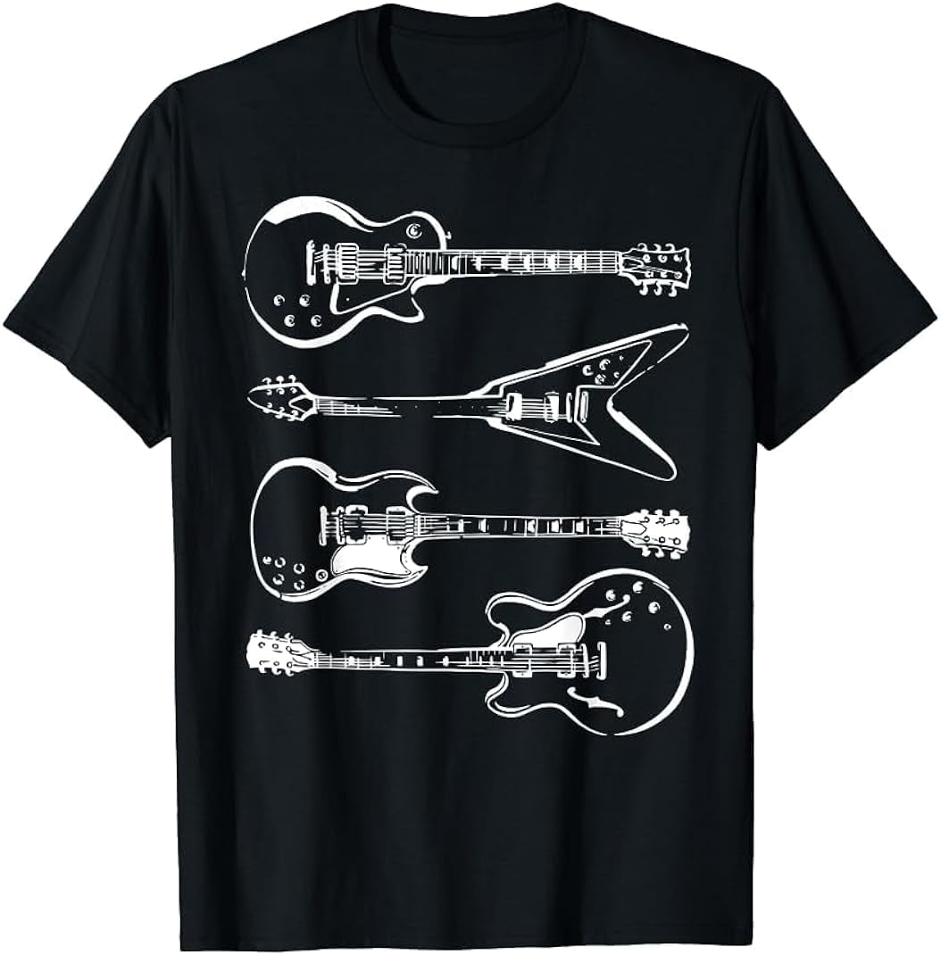 ZOCAVIA Guitar Musical Instruments T-Shirt - Walmart.com