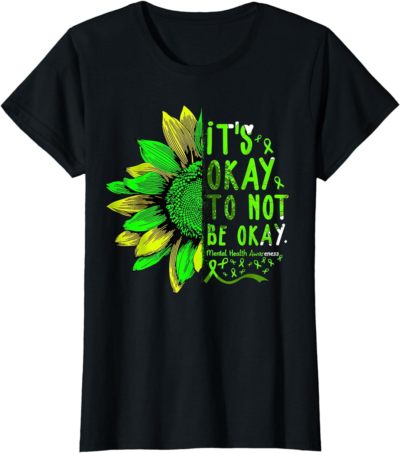 ZOCAVIA Mental Health Awareness Sunflower Its Okay To Not Be Okay T ...