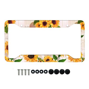 Uiaoiais License Plate USA Flag Cross Decorative License Plate Cover ...