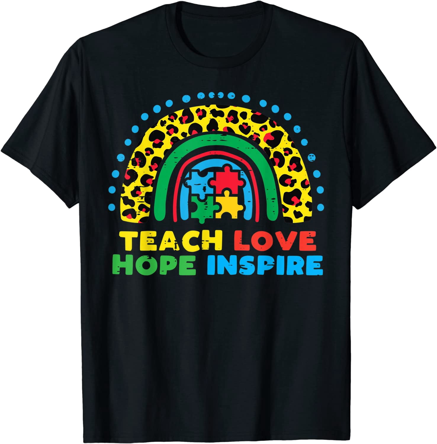 ZOCAVIA Teach Love Hope Inspire SPED Autism Awareness Teacher Women T ...