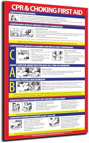 ZOCO – CPR & Choking First Aid Poster (10-Pack) – Laminated 12x18 ...