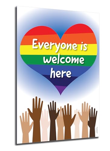 ZOCO - Everyone is Welcome Here Posters (5 Pack) - 12" x 18" Laminated ...