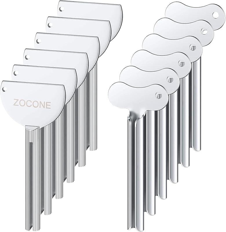 ZOCONE Toothpaste Squeezer, 6pcs Metal Tube Squeezer Key Stainless ...